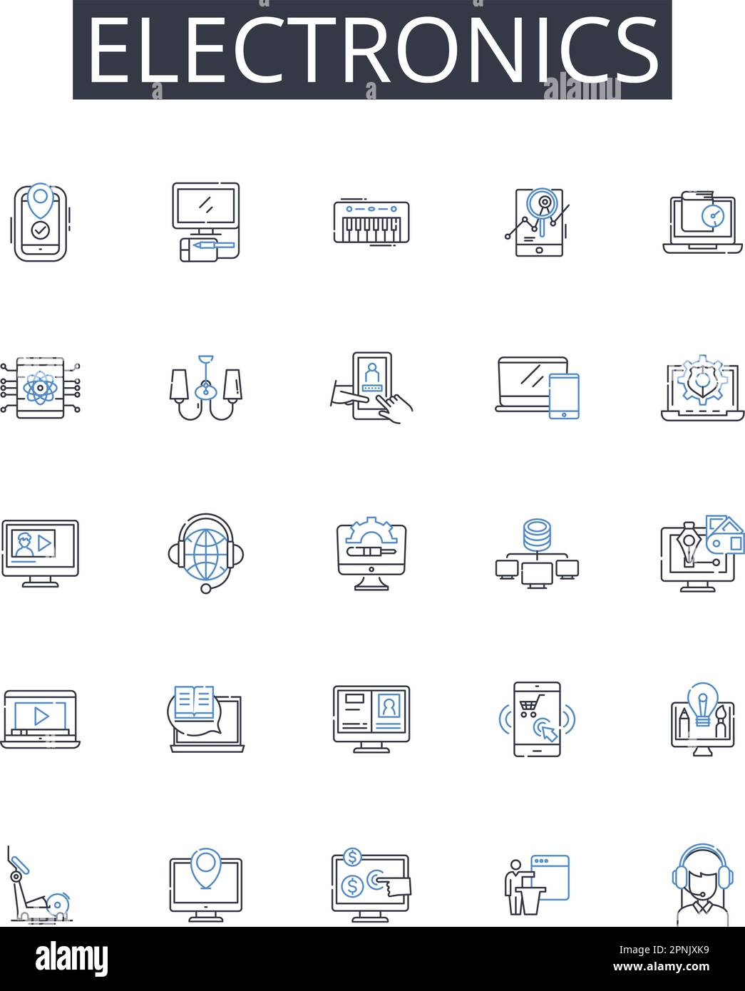 Electronics line icons collection. Technology, Gadgets, Devices ... Electronics line icons collection. Technology, Gadgets, Devices ...
