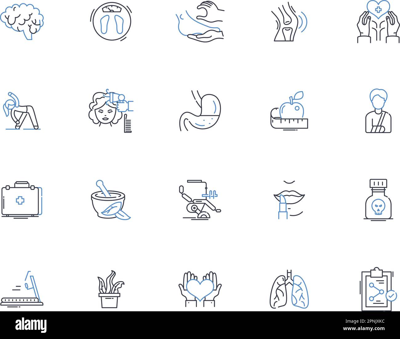 Dentistry Line Icons Collection Braces Filling Cavity Extraction Crowns Root Canal