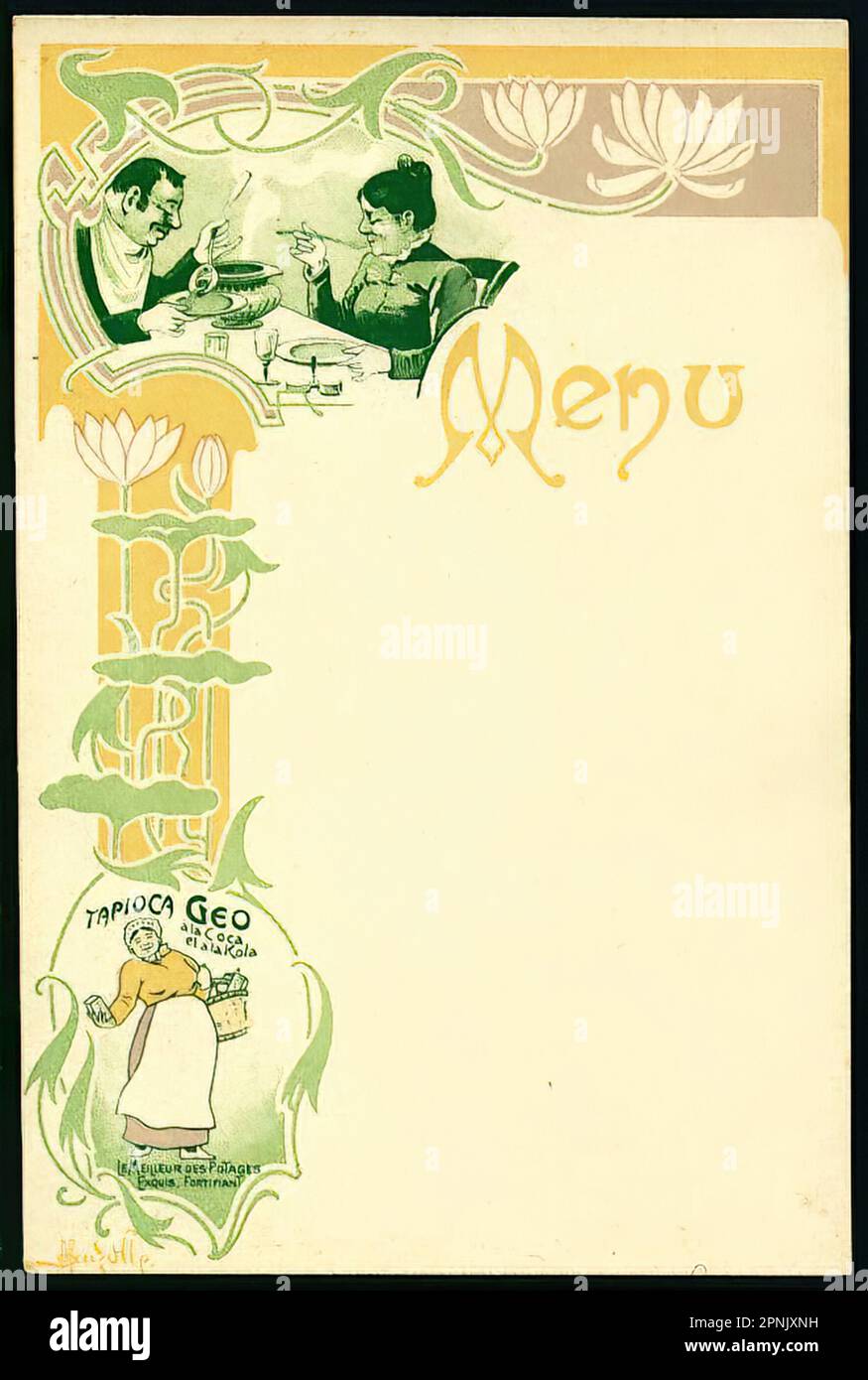 Vintage Tapioca menu 2 Stock Photo - Alamy