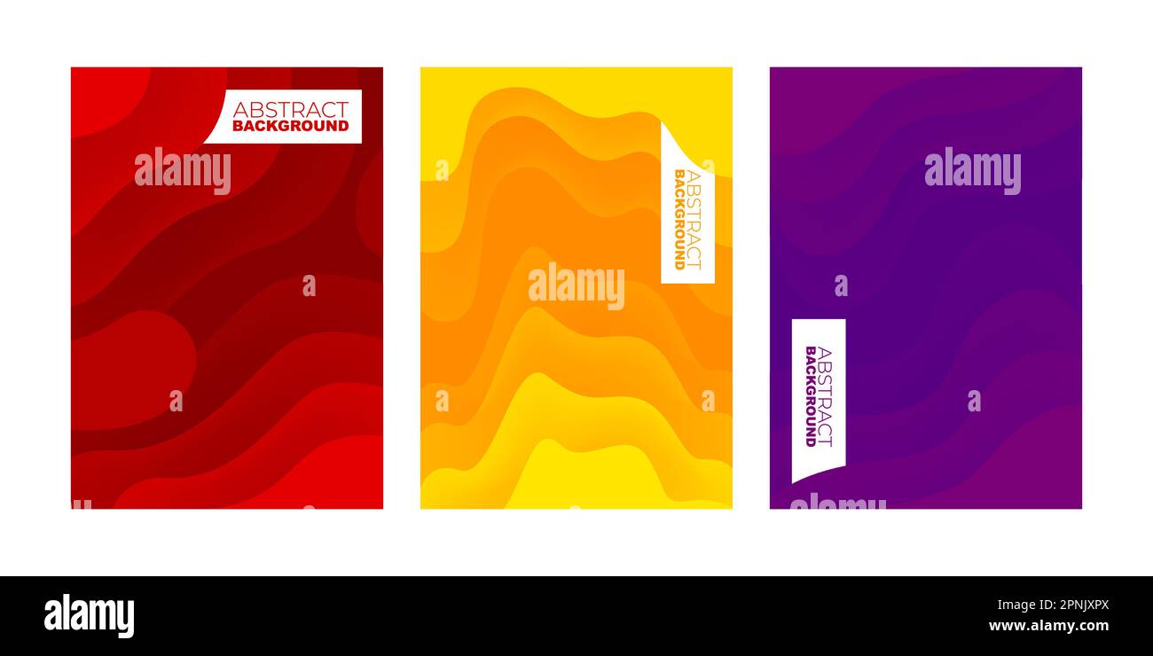 Liquid wave poster, colorful gradation vector background. Abstract ...