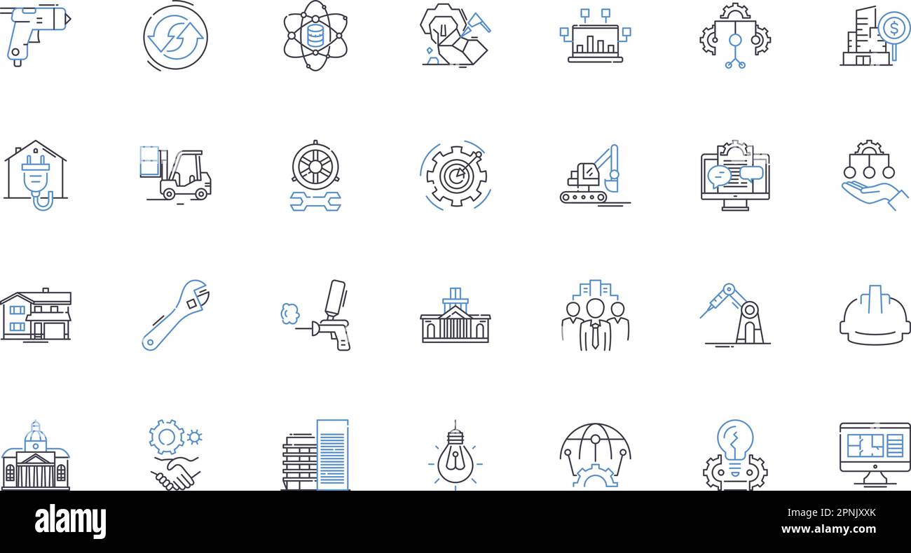 Producer line icons collection. Creator, Innovator, Pier, Director ...