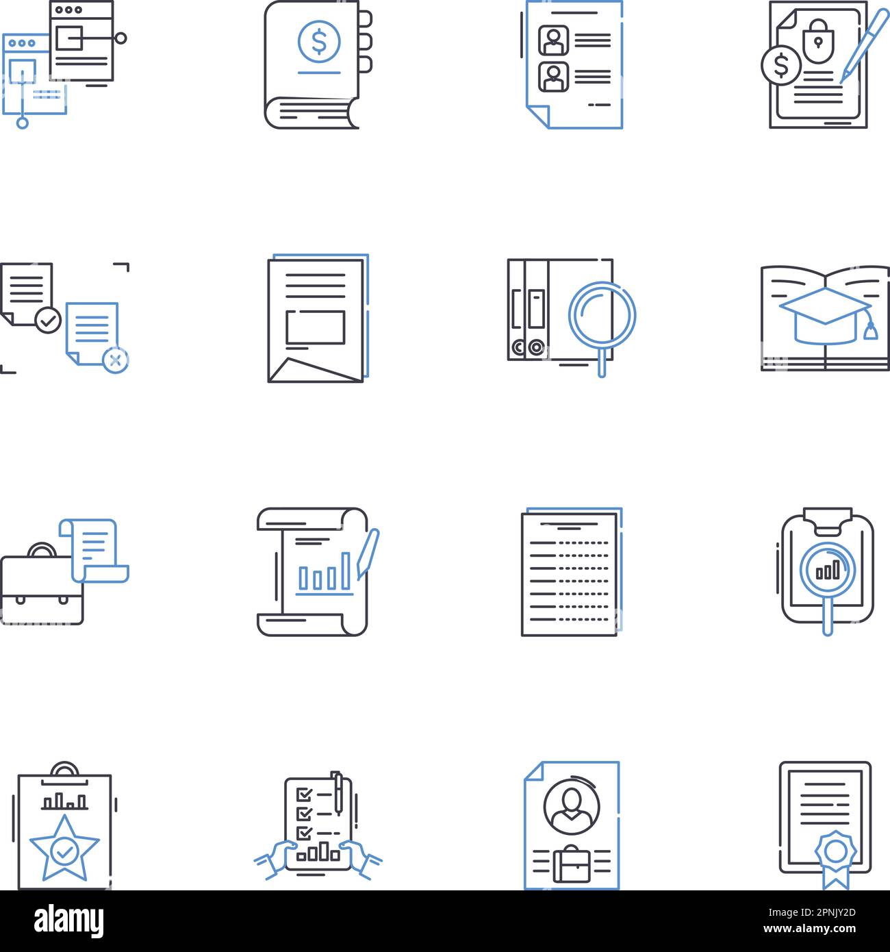 Descriptions line icons collection. Vivid, Unique, Imaginative ...