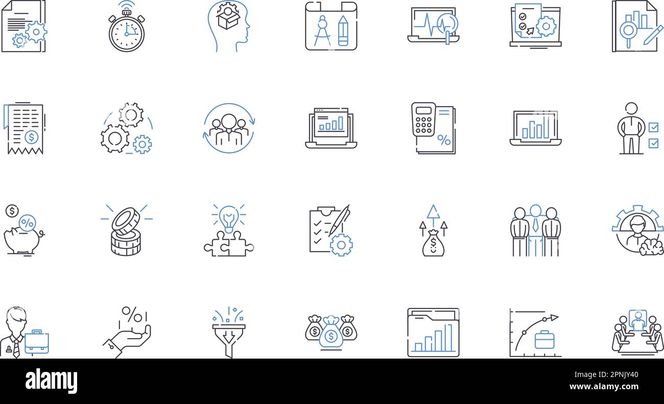 Investment yield line icons collection. Return, Gain, Profit, Growth ...