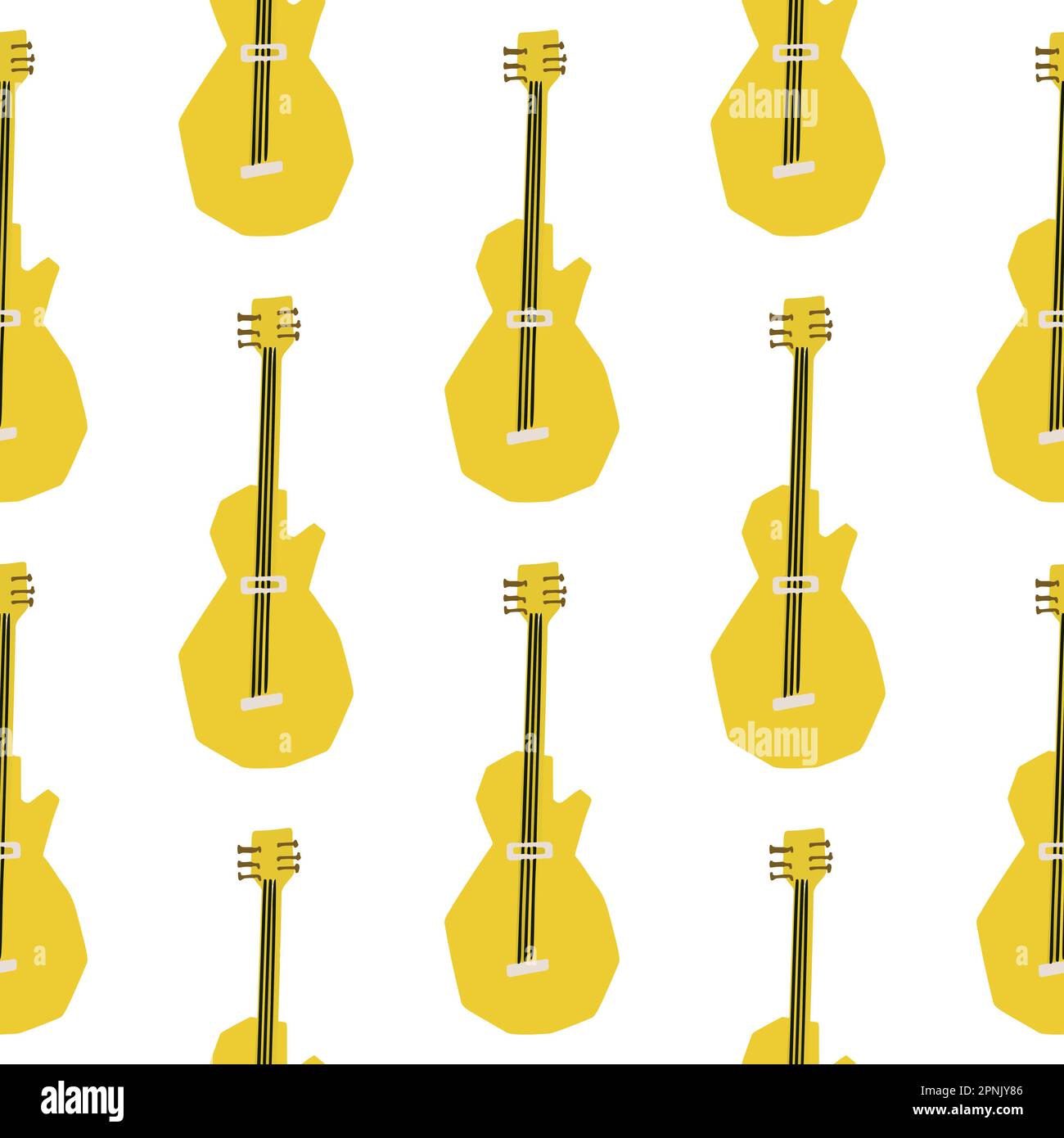 Seamless pattern withi Illustration of musical instrument electric ...