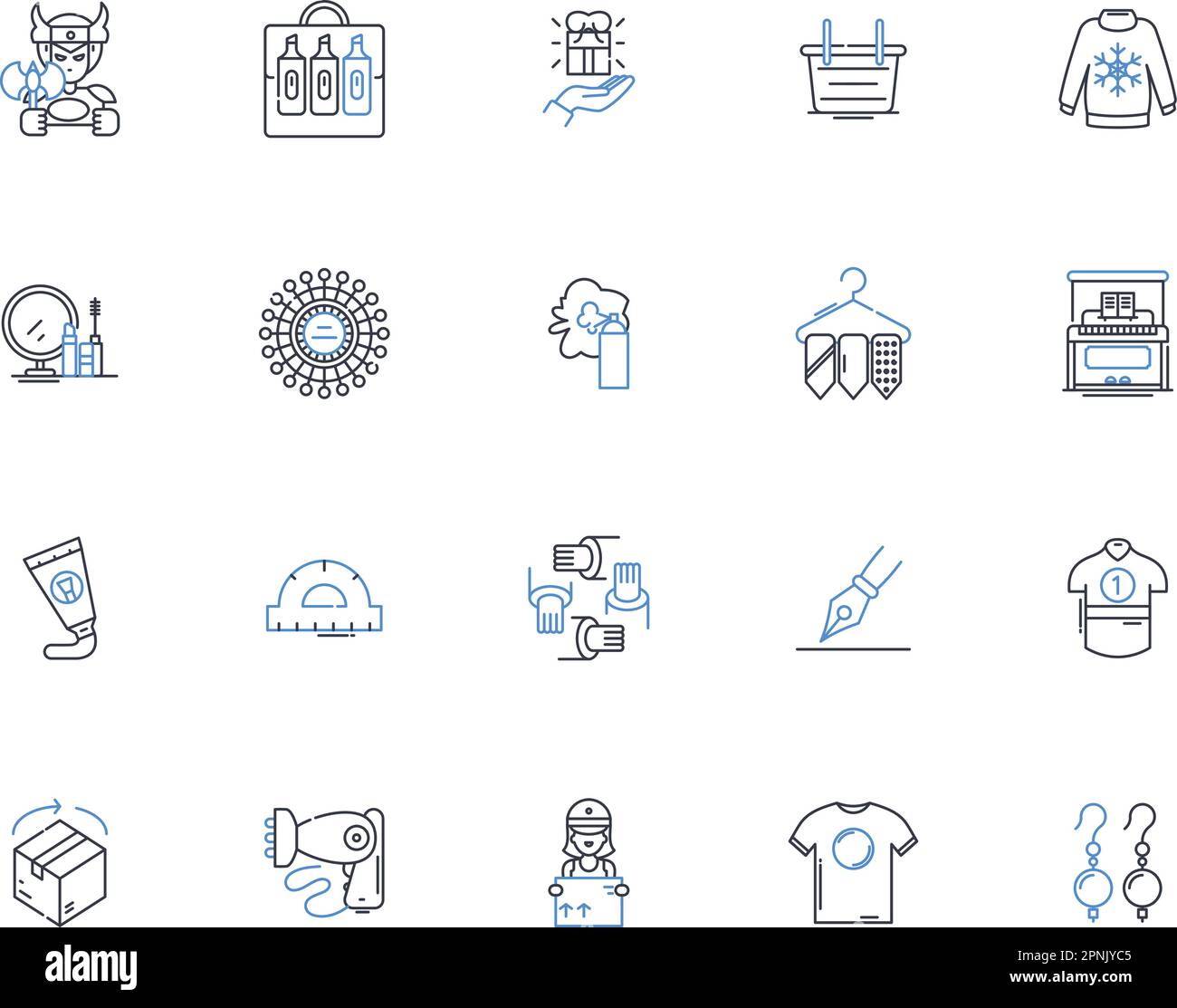 Designing line icons collection. Creativity, Innovation, Color ...