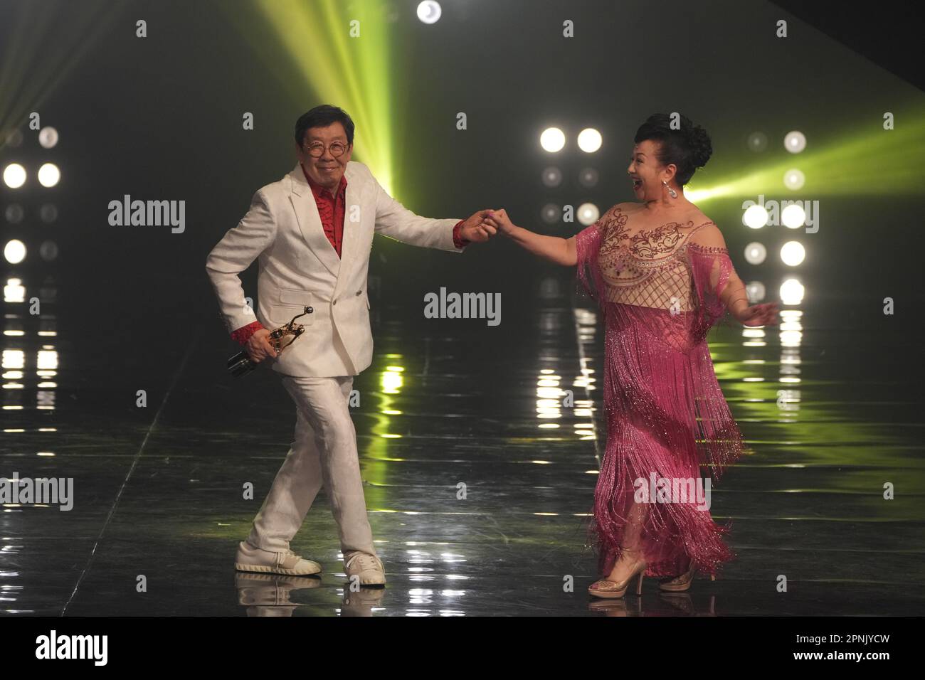Veteran actor Bowie Woo Fung who wins Lifetime Achievement Award dances ...