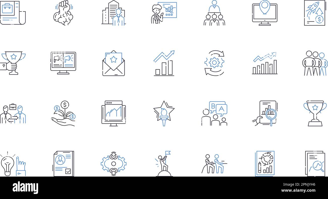 Modernization line icons collection. Progress, Innovation, Development ...