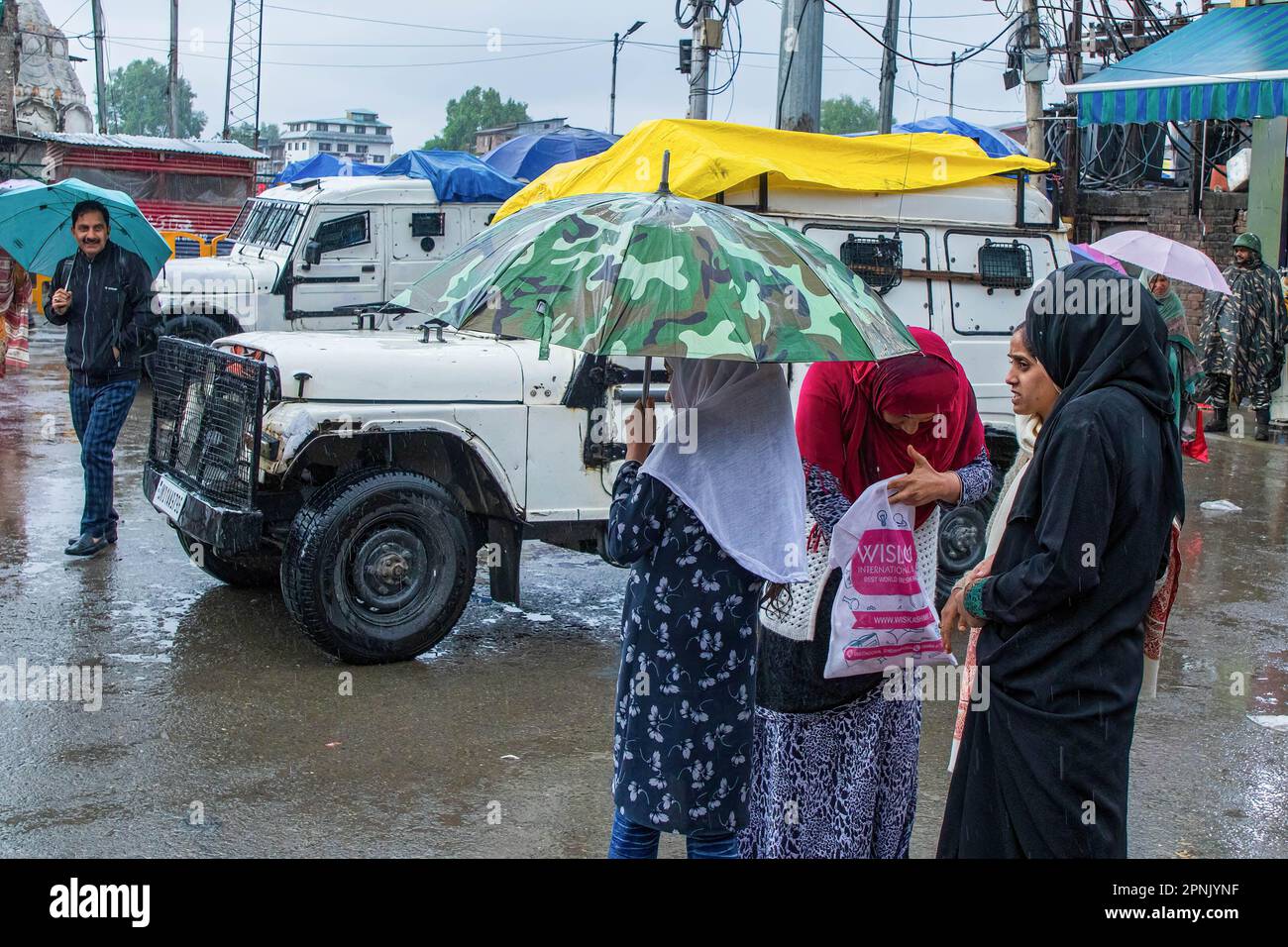 Indian paramilitary vehicles hi-res stock photography and images - Alamy