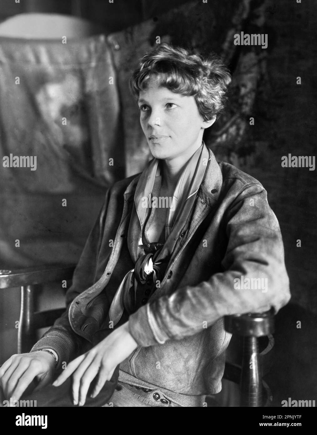 Amelia Earhart (1897-1937), photo by Peter A. Juley, c. 1932 Stock Photo - Alamy