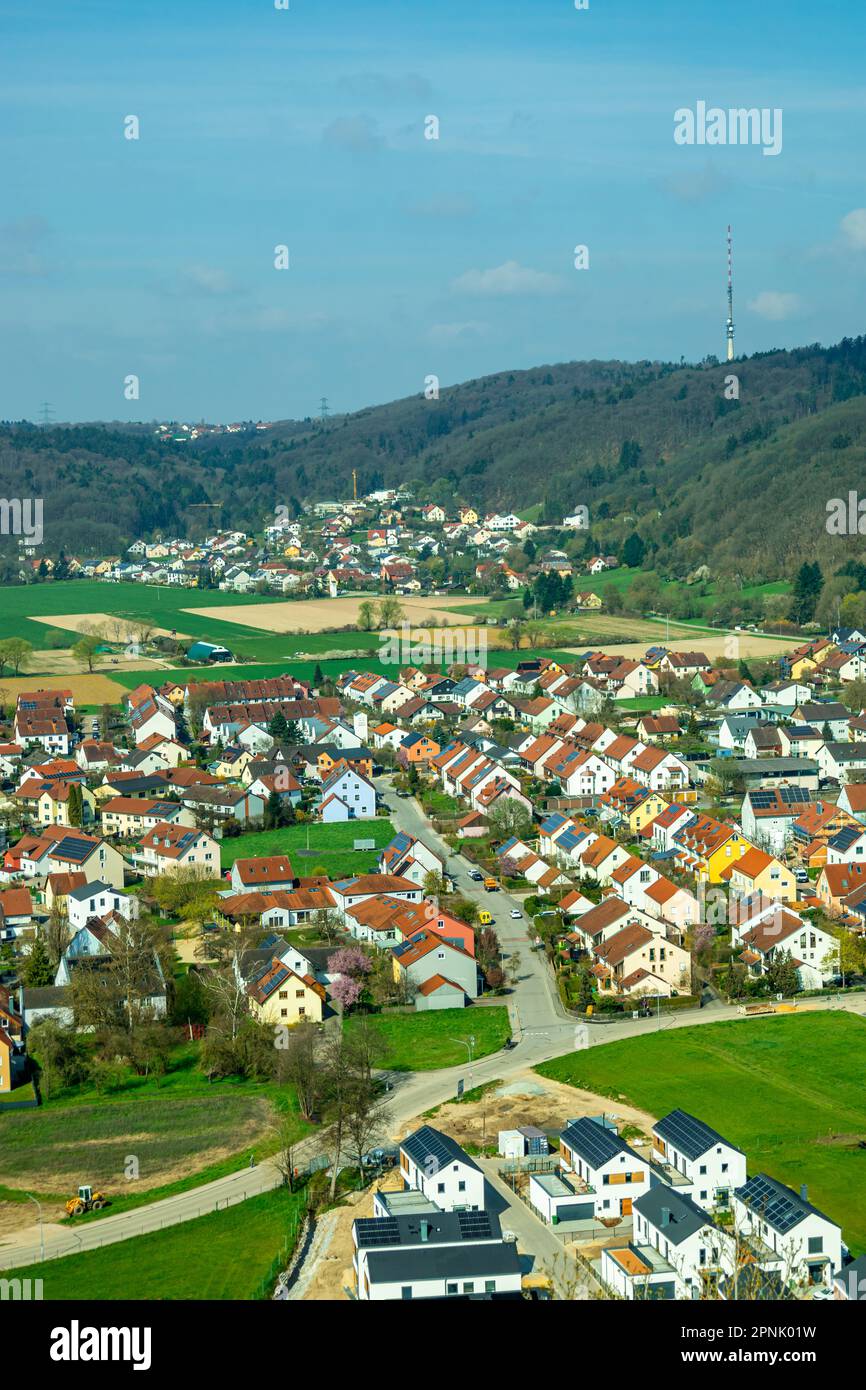Spring hike through beautiful Danube delta near Donaustauf - Bavaria ...