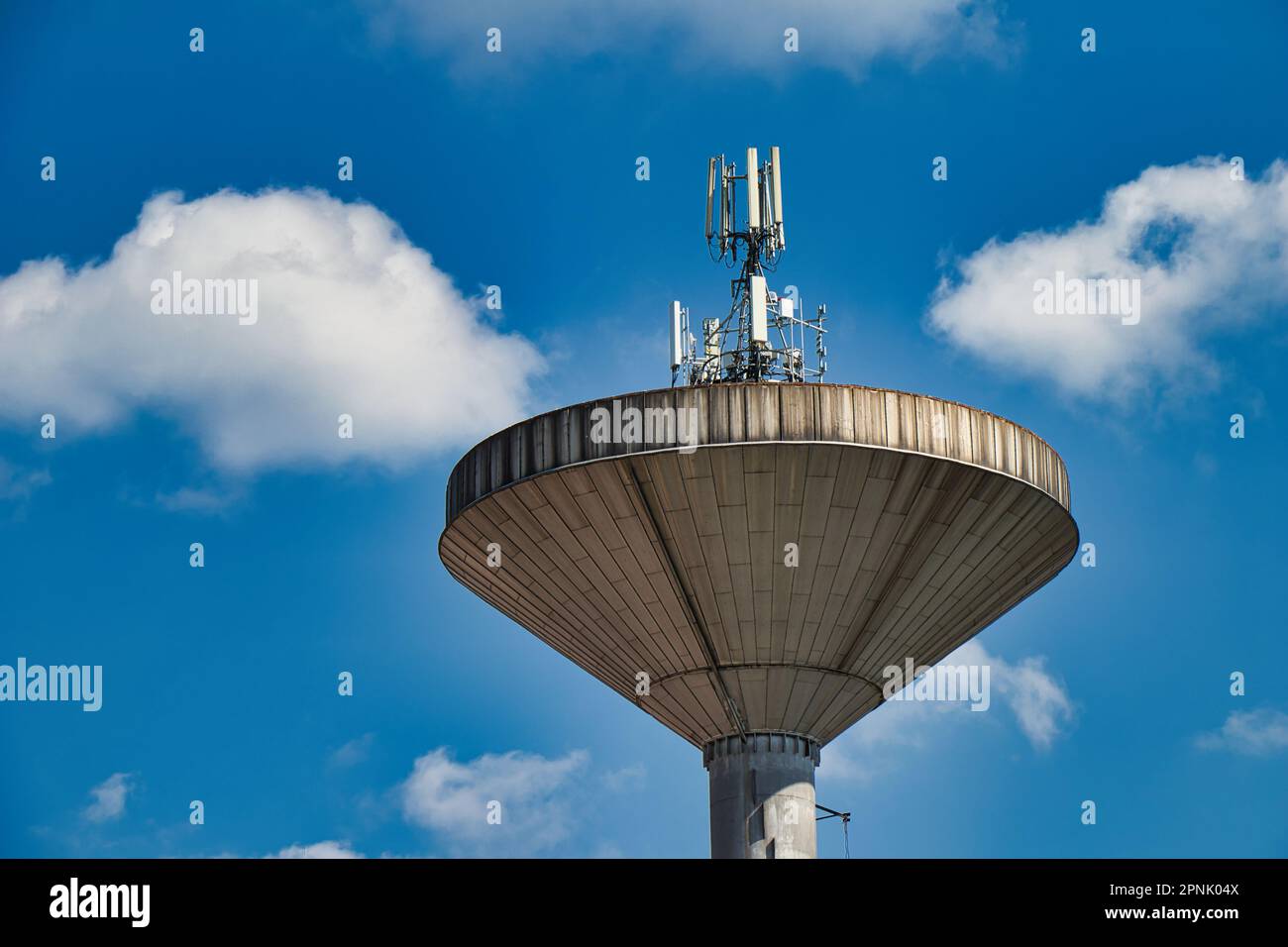 Water tank tower with communication points. Czech Republic Stock Photo ...
