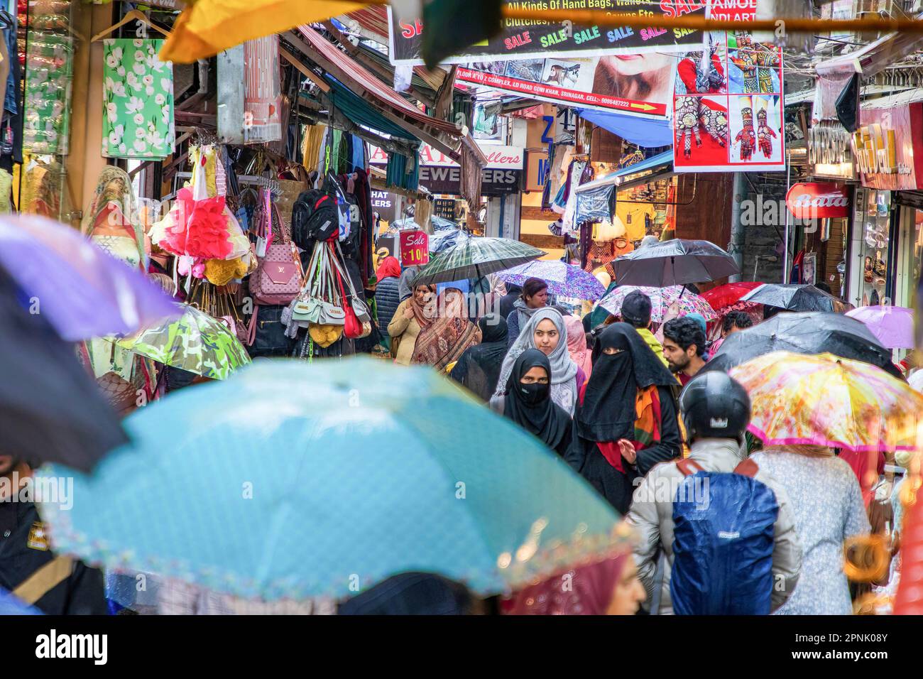 Srinagar, India. 19th Apr, 2023. Kashmiri people seen shopping during ...