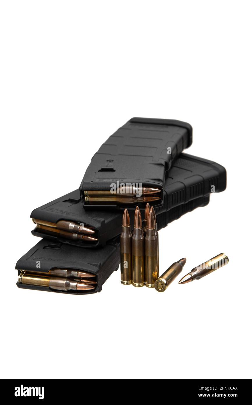 Cartridges and clips for a rifle or carbine. Ammunition for weapons ...