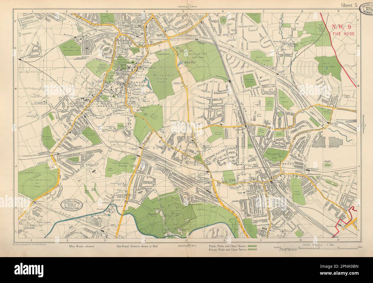 Wembley london map hi-res stock photography and images - Alamy