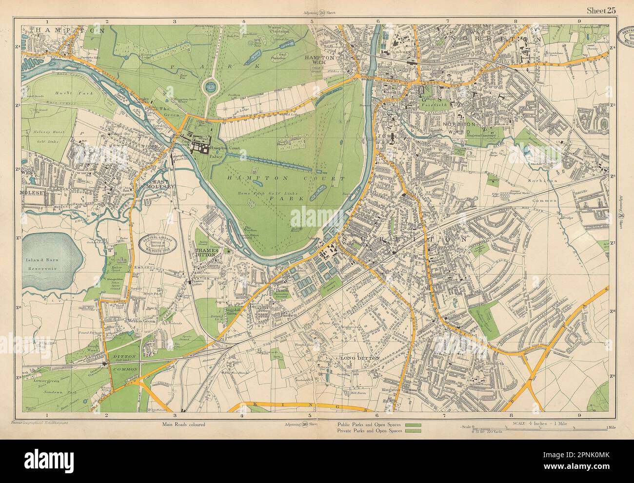 KINGSTON-UPON-THAMES Molesey Surbiton Hampton Court Thames Ditton.BACON ...