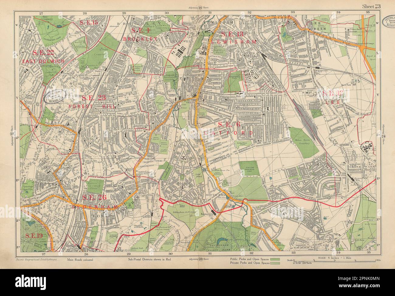 Brockley london map hi-res stock photography and images - Alamy