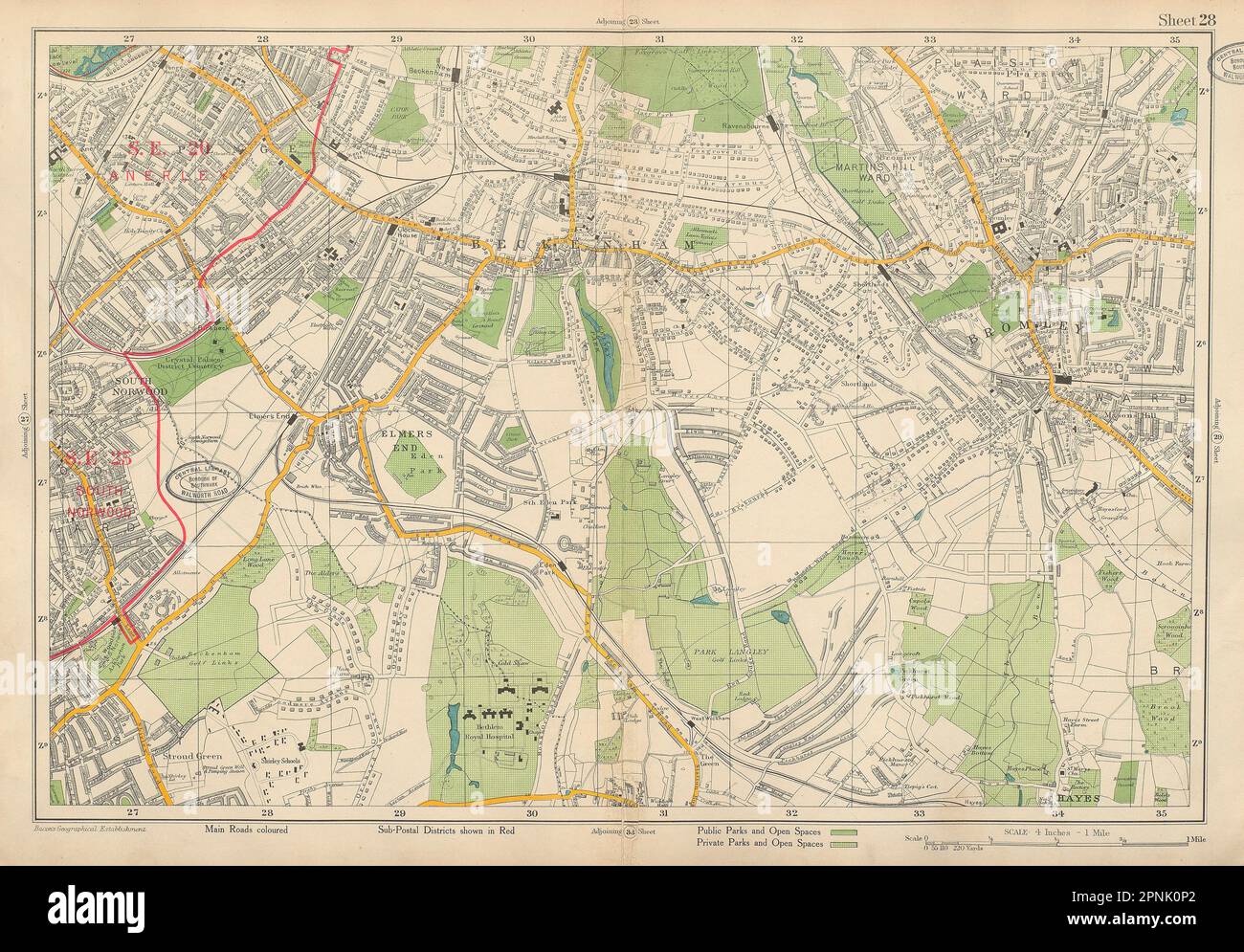 BECKENHAM Penge Bromley South Norwood West Wickham Anerley. BACON 1934 ...