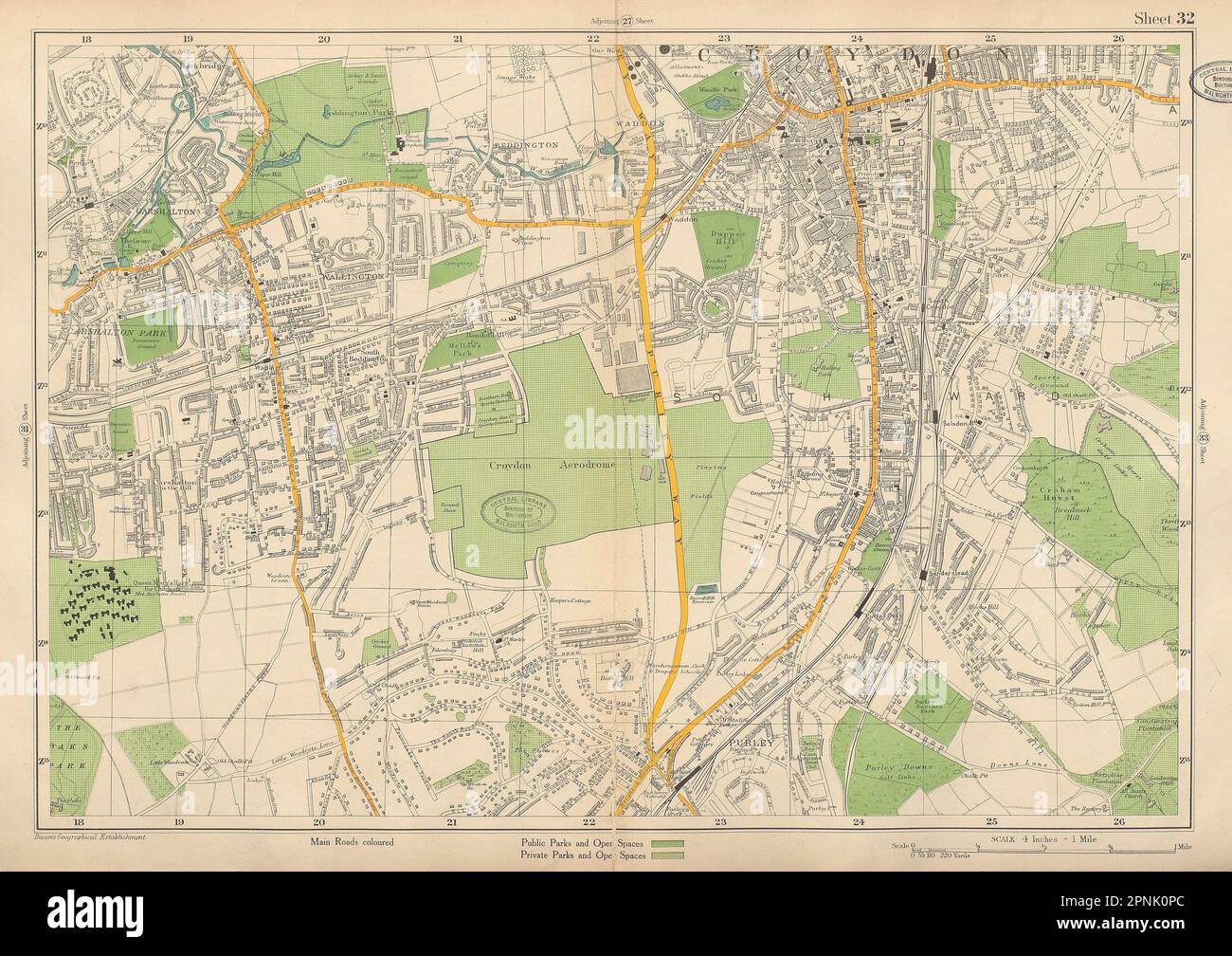 Map of croydon hi-res stock photography and images - Alamy