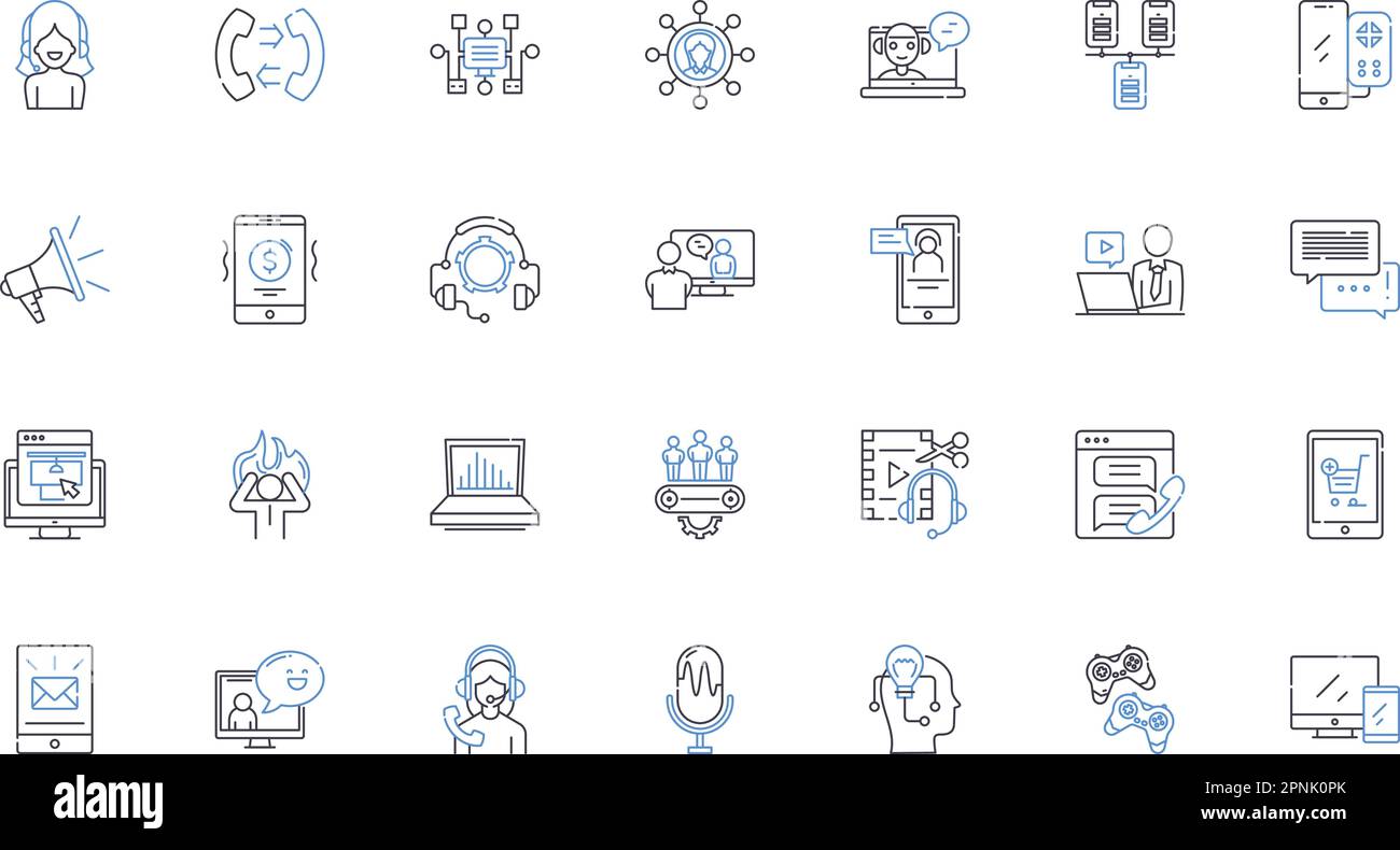 Sound design line icons collection. Ambience, Foley, Atmosphere ...