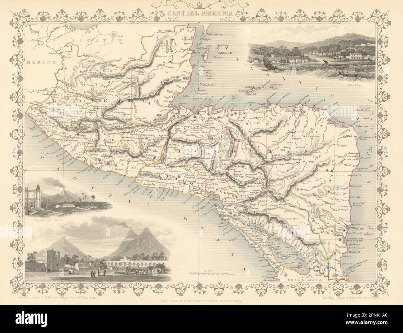 CENTRAL AMERICA Antigua Guatemala & Belize City views. TALLIS/RAPKIN ...