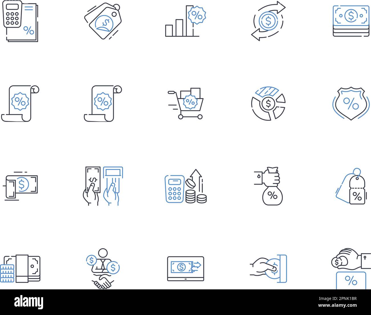 Exchanges line icons collection. Trading, Transactions, Market ...
