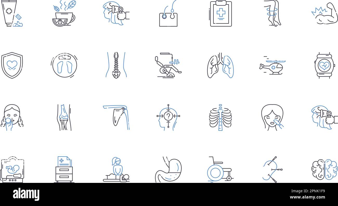 Sound health line icons collection. Vitality, Wellness, Balance ...
