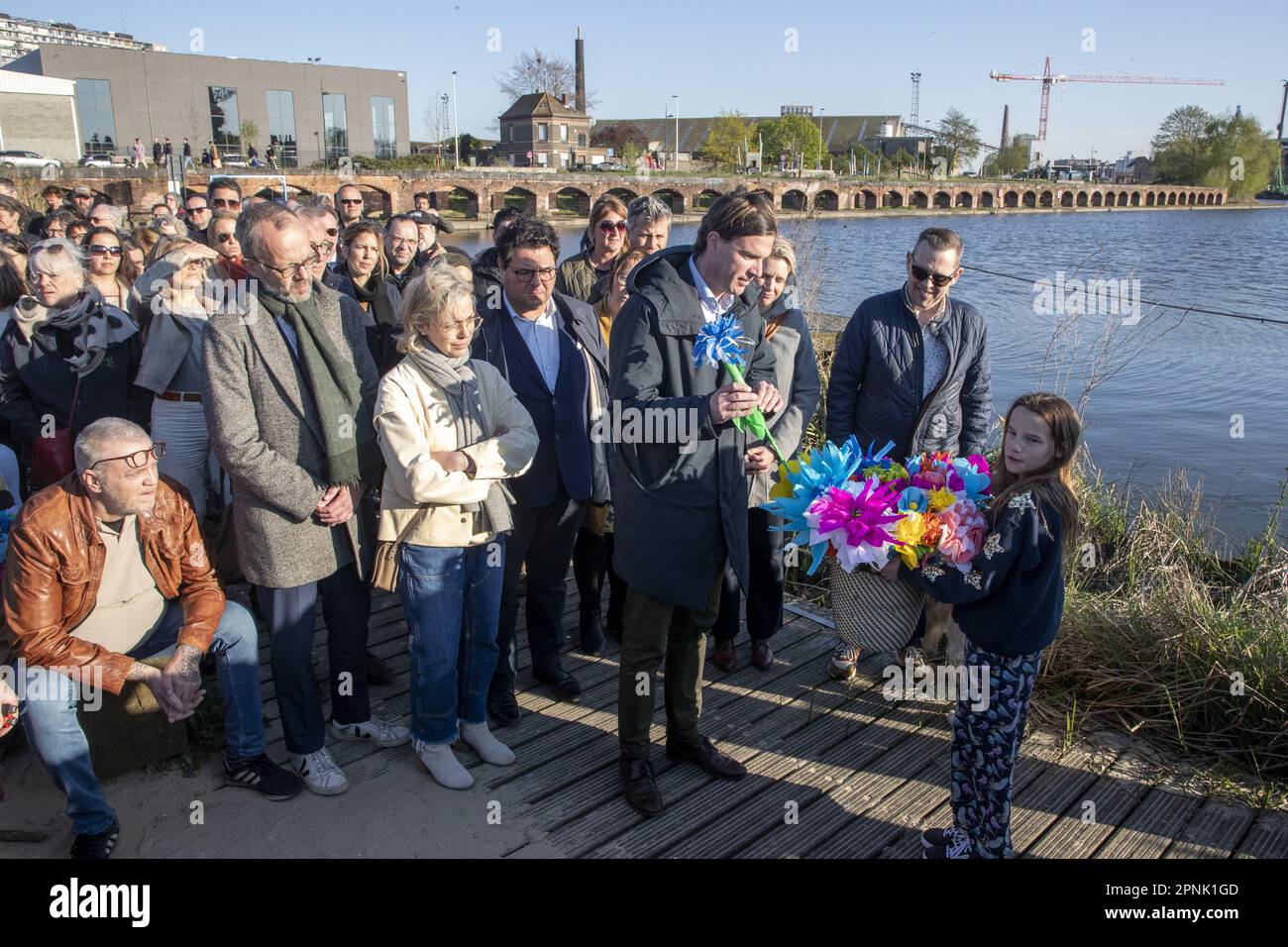 Gent, Belgium. 19th Apr, 2023. Gent Mayor Open Vld Mathias De Clercq ...