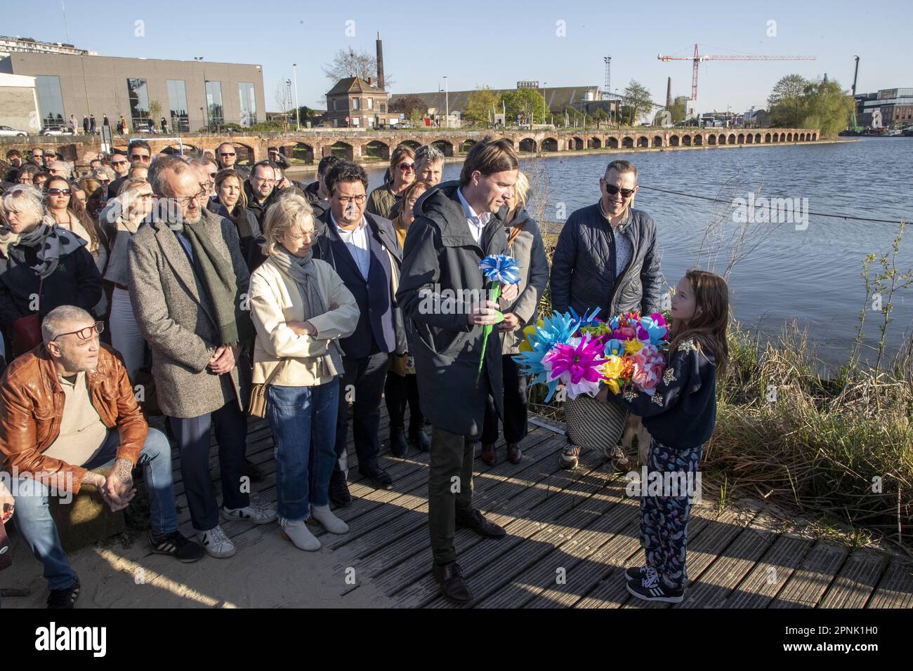 Gent, Belgium. 19th Apr, 2023. Gent Mayor Open Vld Mathias De Clercq ...