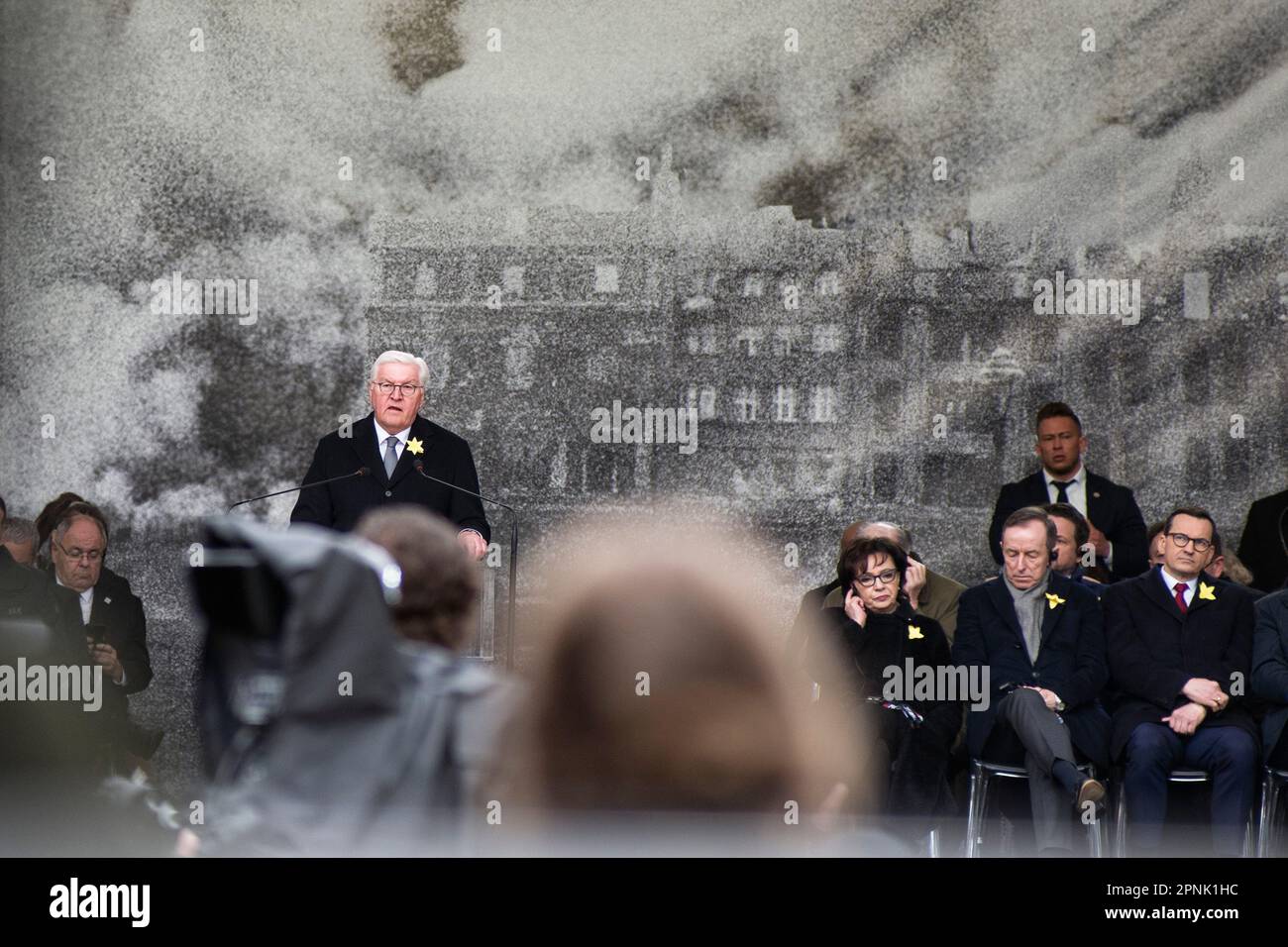 German President, Frank-Walter Steinmeier gives a speech during the ...