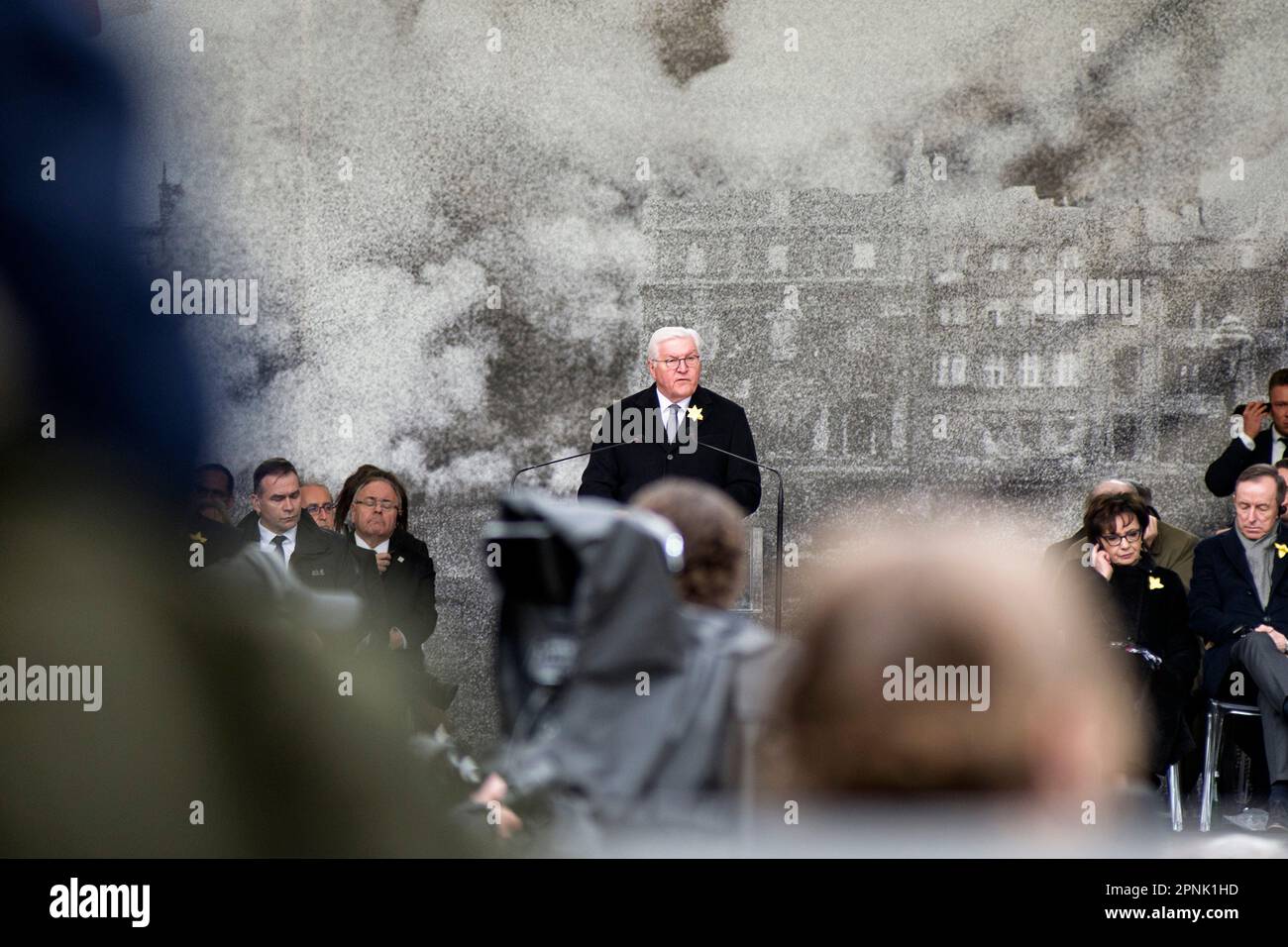 German President, Frank-Walter Steinmeier gives a speech during the ...