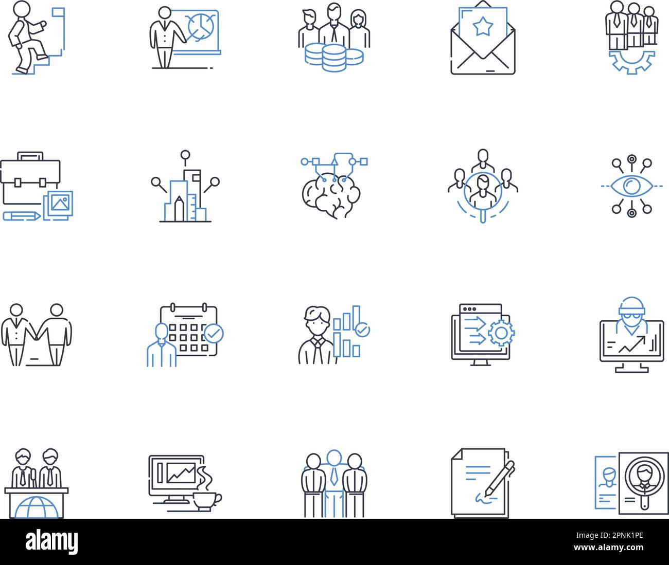 Market intelligence line icons collection. Analysis, Research, Data, Trends, Insights ...