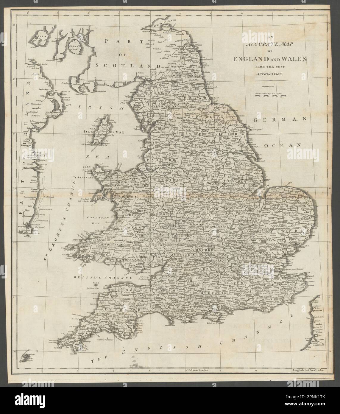 "An accurate map of England and Wales from the best authorities". CARY ...