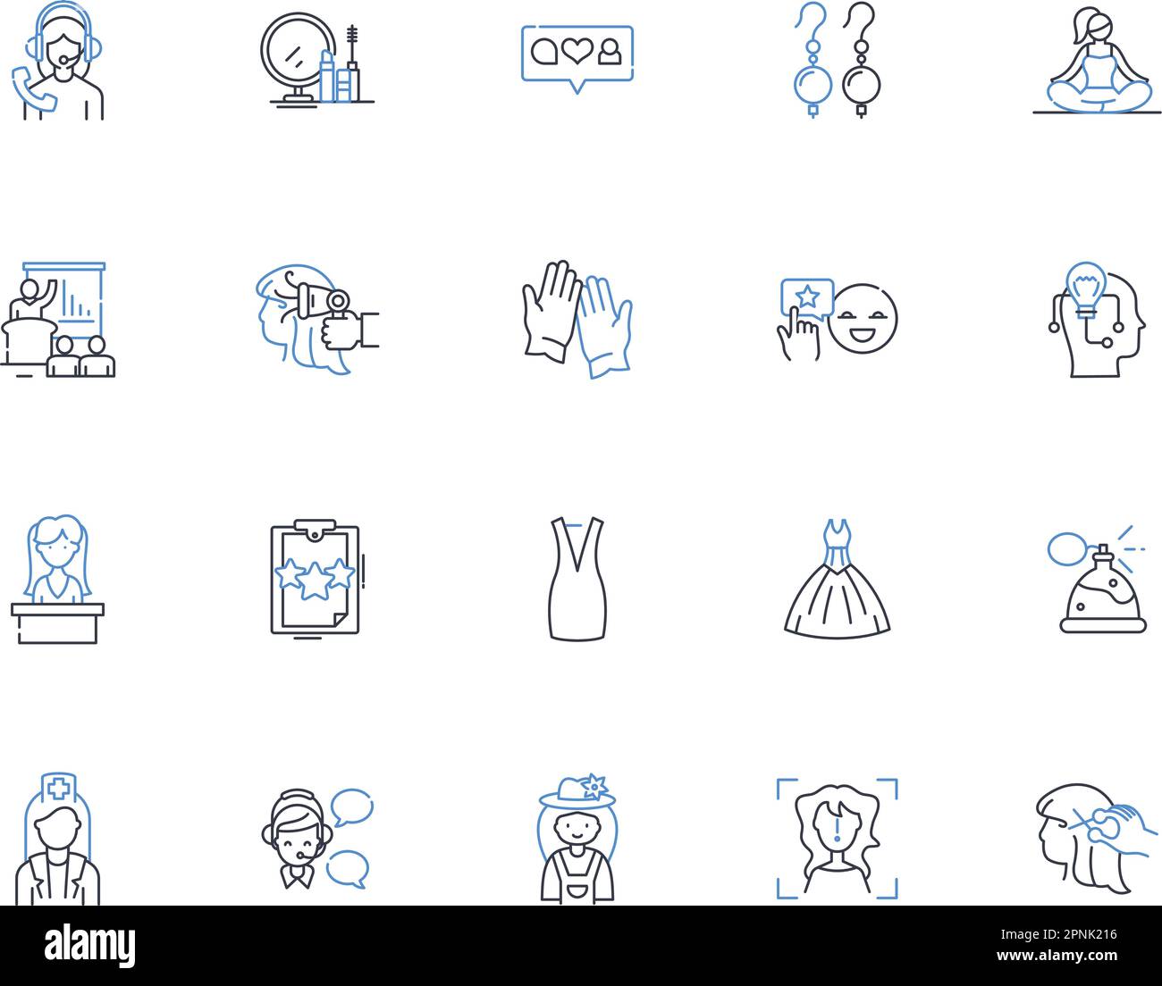 Women's ventures line icons collection. Empowerment, Entrepreneurship ...