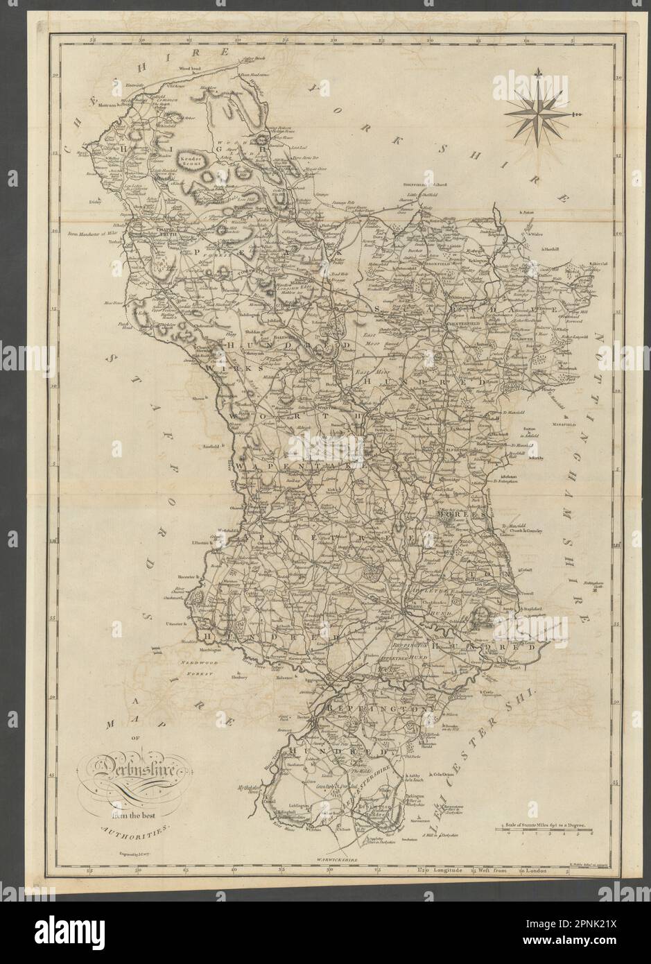 "A map of Derbyshire from the best authorities". County map. CARY 1789 ...