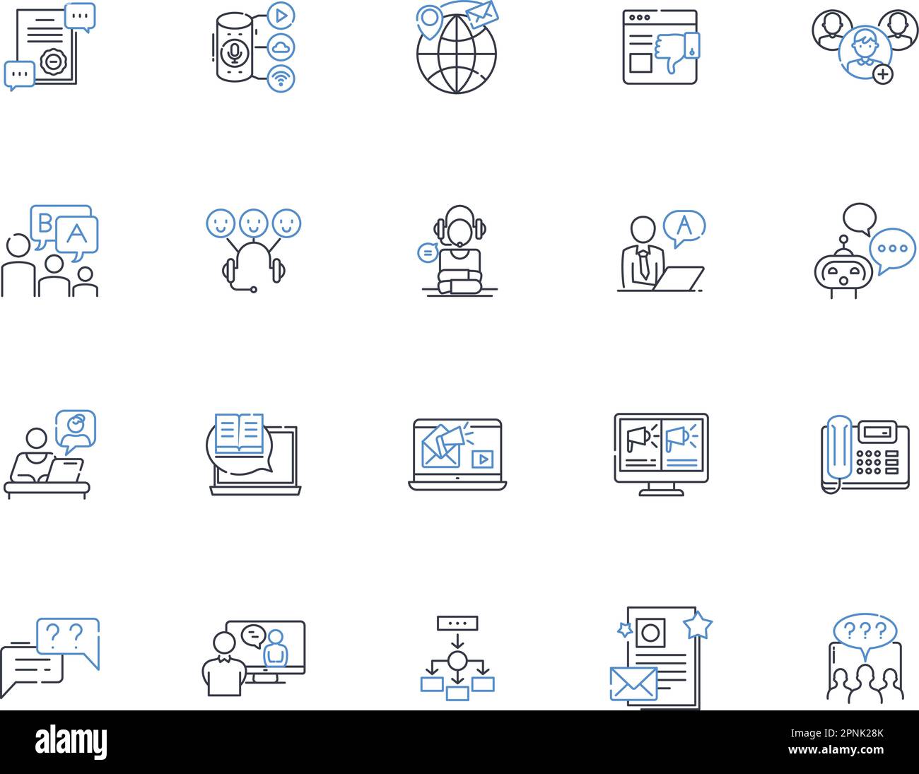 Utterance Line Icons Collection Expression Phrase Articulation Verbalization Language