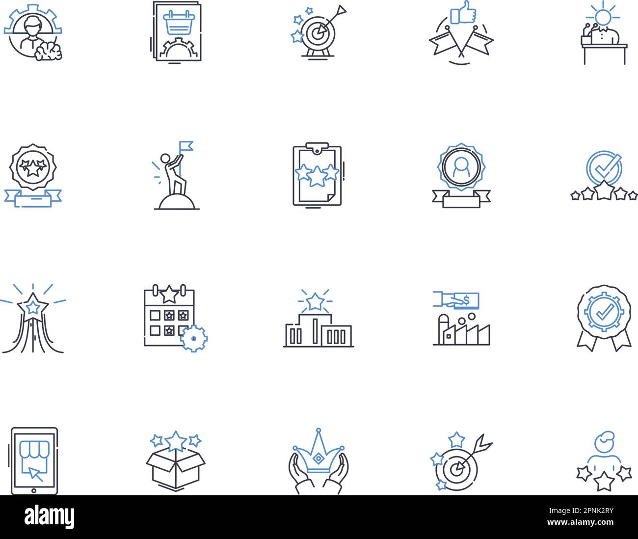 Medals line icons collection. Achievement, Honor, Recognition, Triumph ...