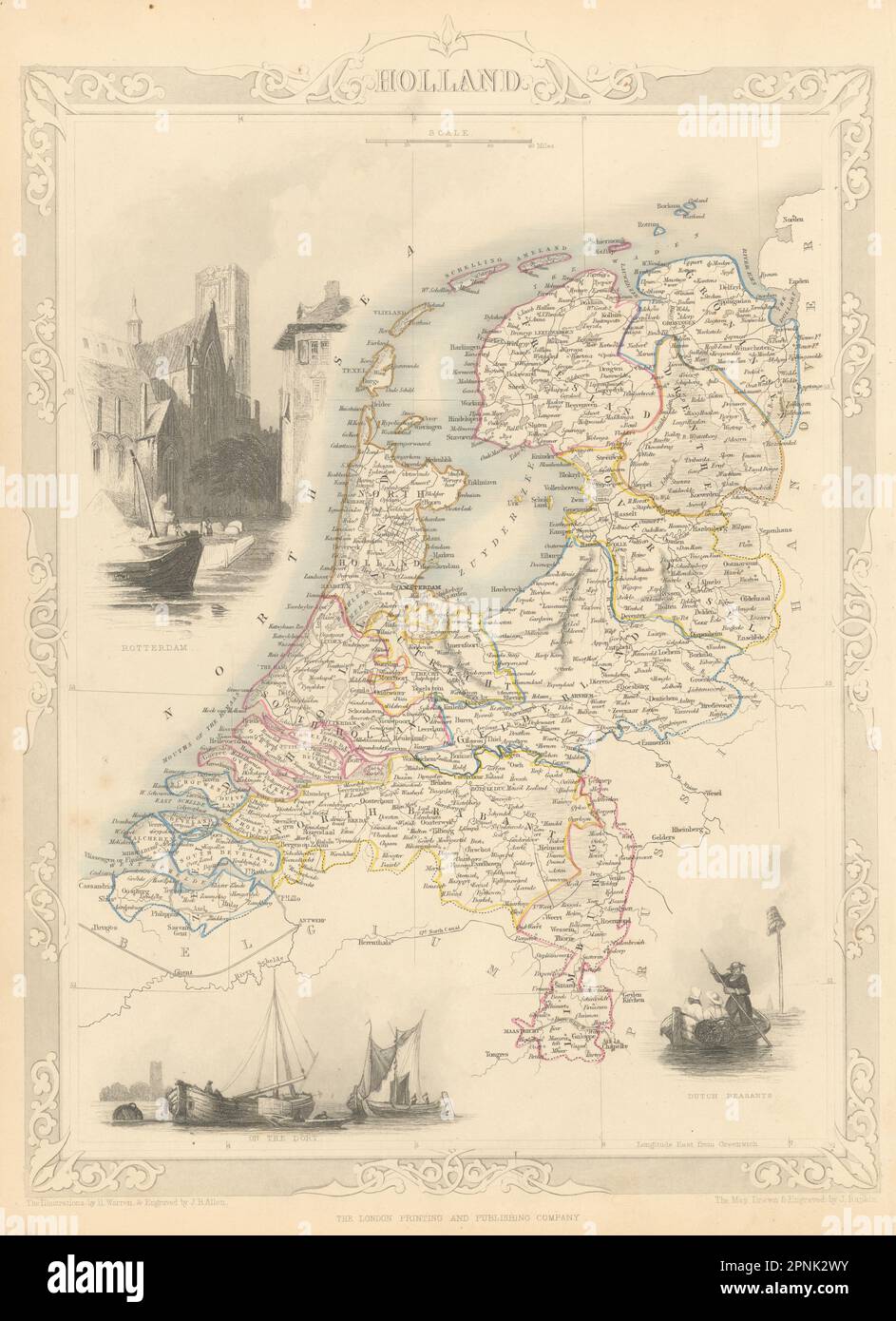 NETHERLANDS. 'Holland'. Provinces. Rotterdam view. TALLIS & RAPKIN 1851 ...
