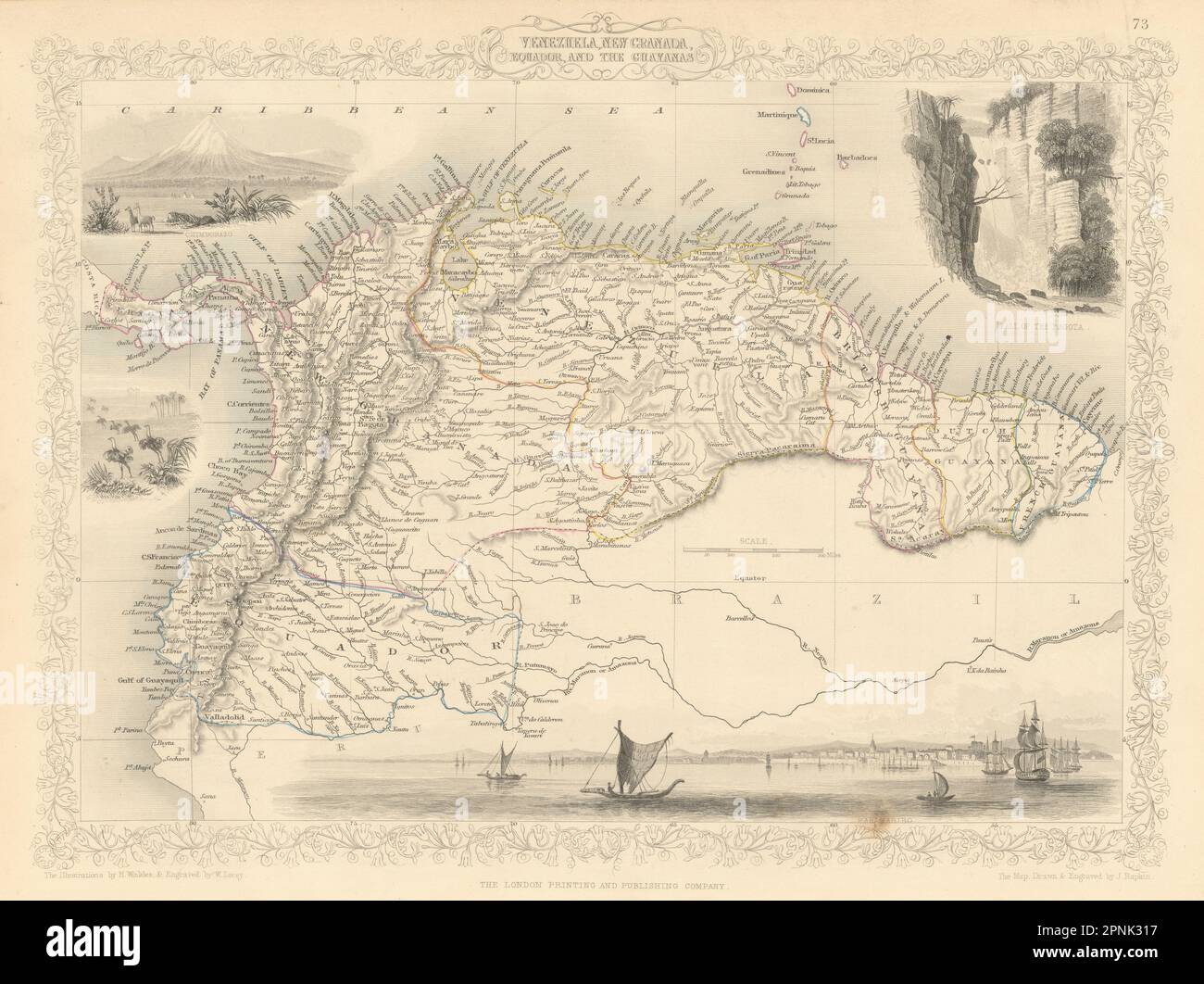 VENEZUELA, NEW GRANADA, EQUADOR & THE GUYANAS. Ecuador. RAPKIN/TALLIS ...