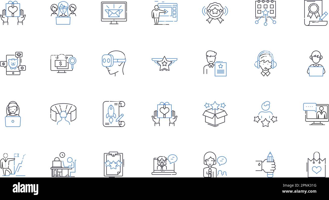 Announcing line icons collection. Reveal, Share, Broadcast, Disclose ...