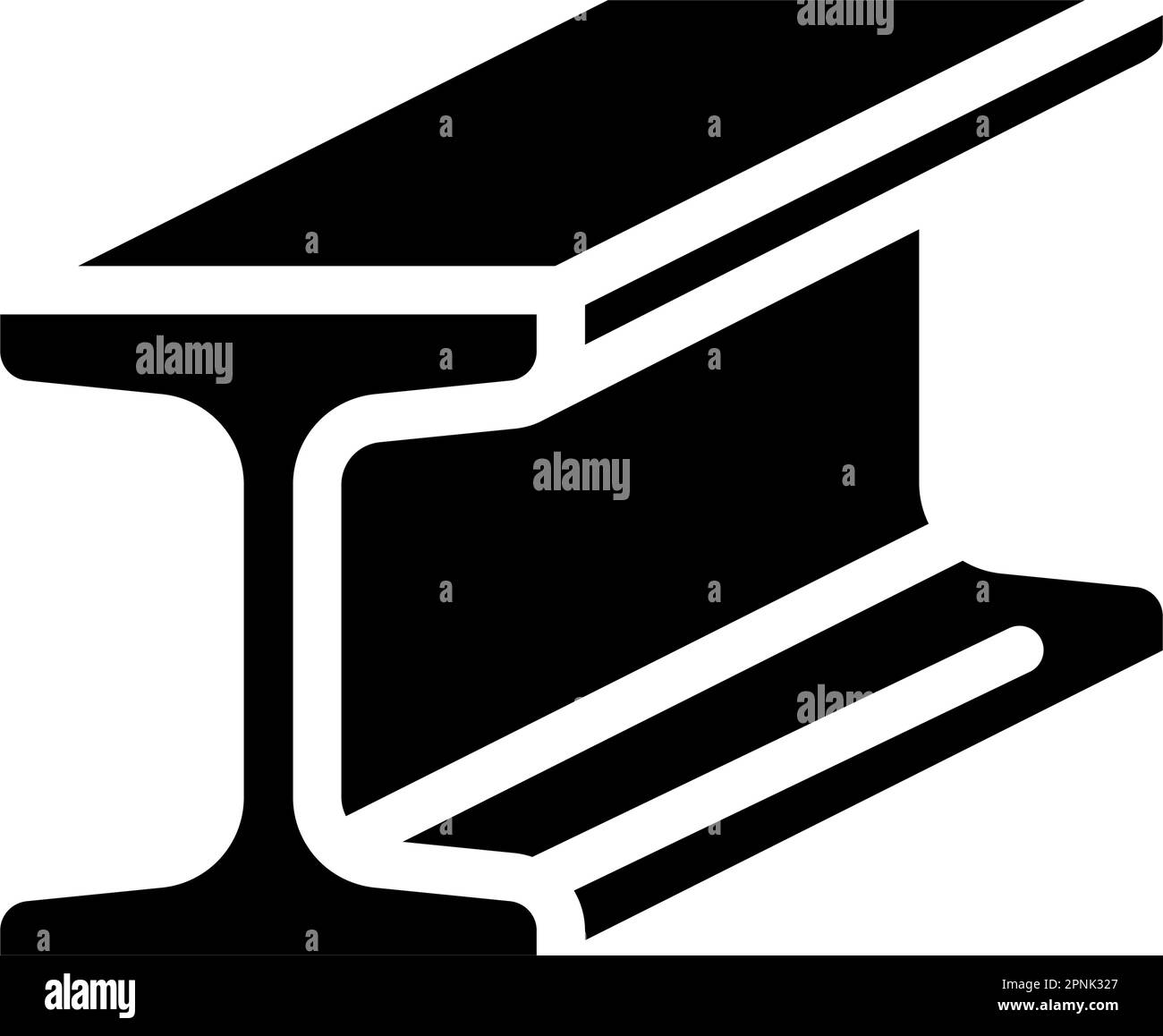 section steel production glyph icon vector illustration Stock Vector ...