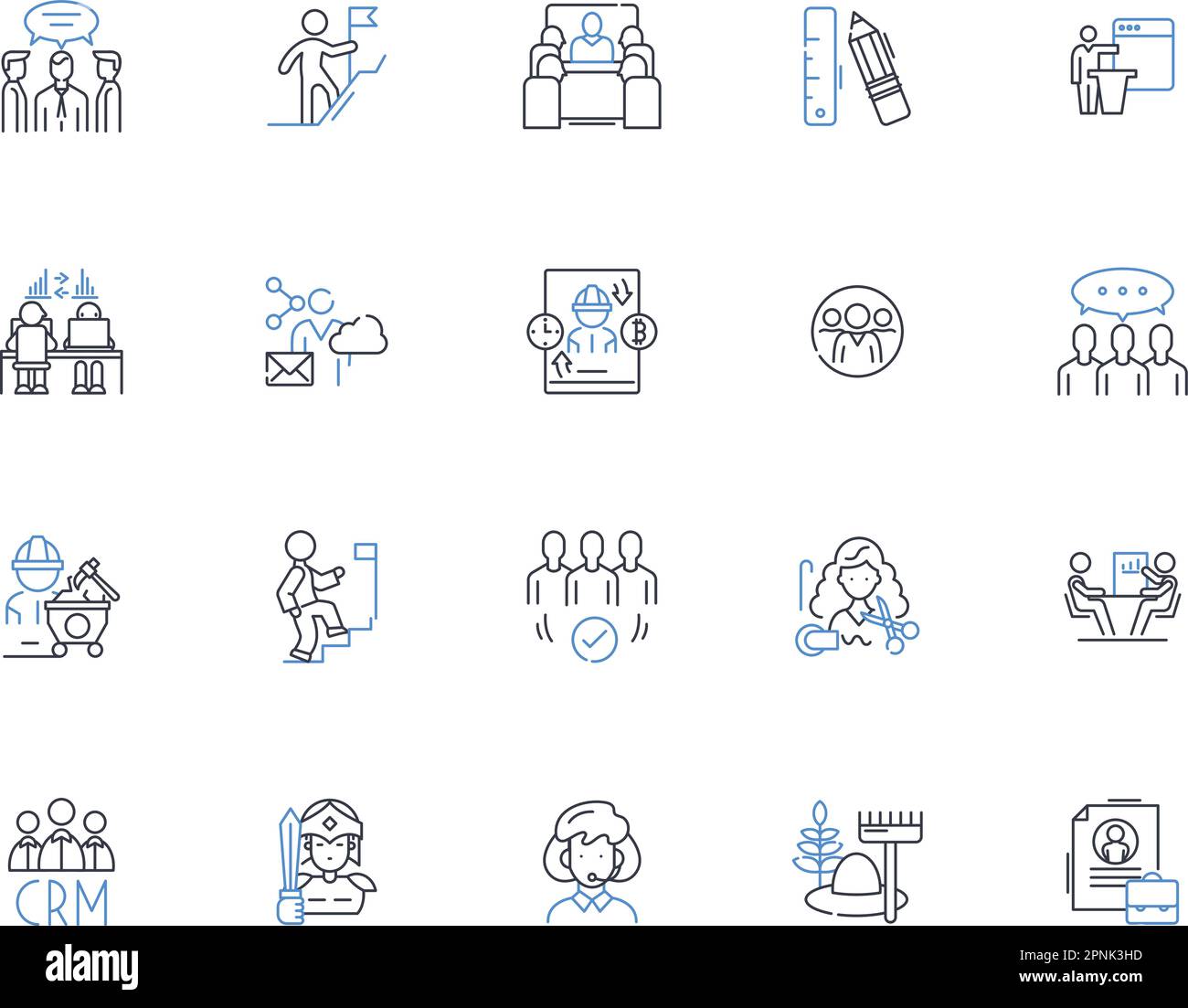 Goal oriented teamwork illustration Cut Out Stock Images & Pictures - Alamy