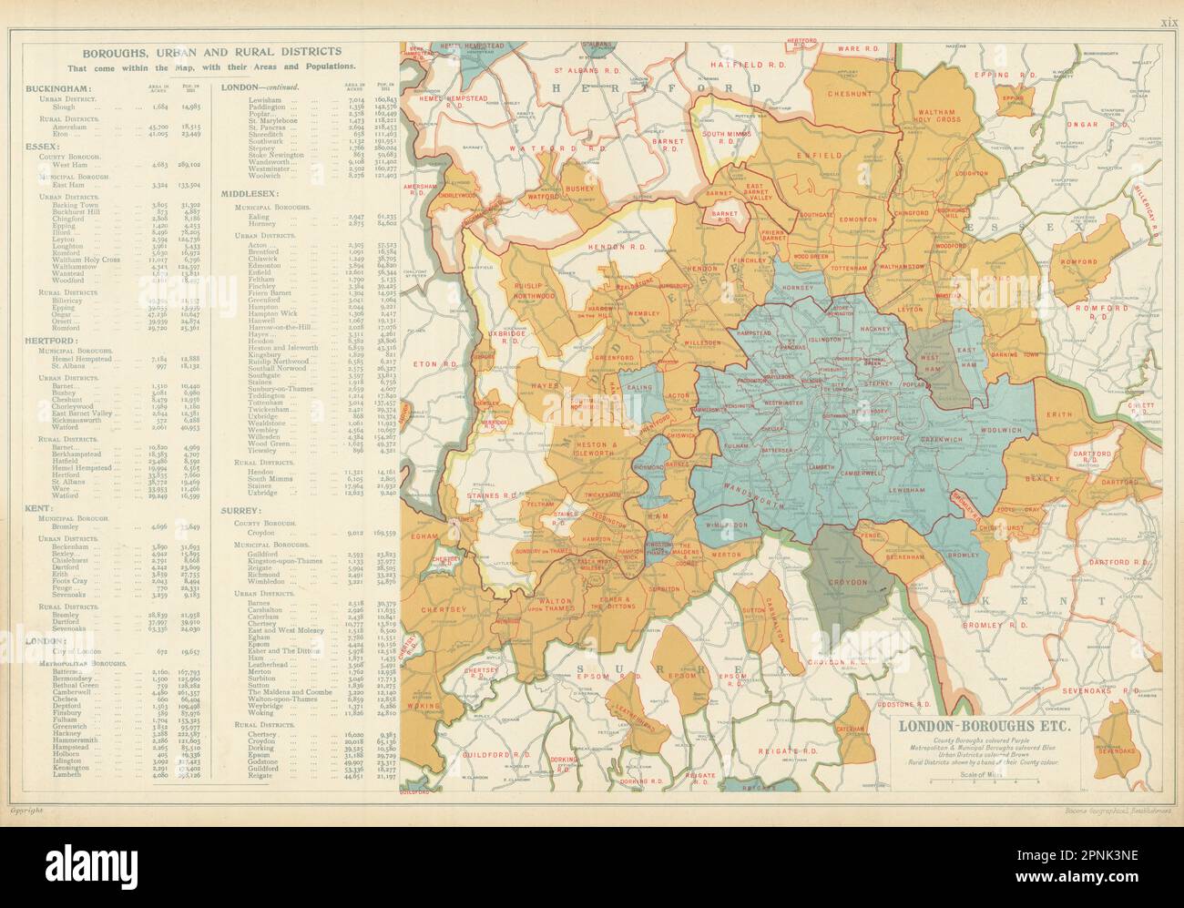 London boroughs map hi-res stock photography and images - Alamy