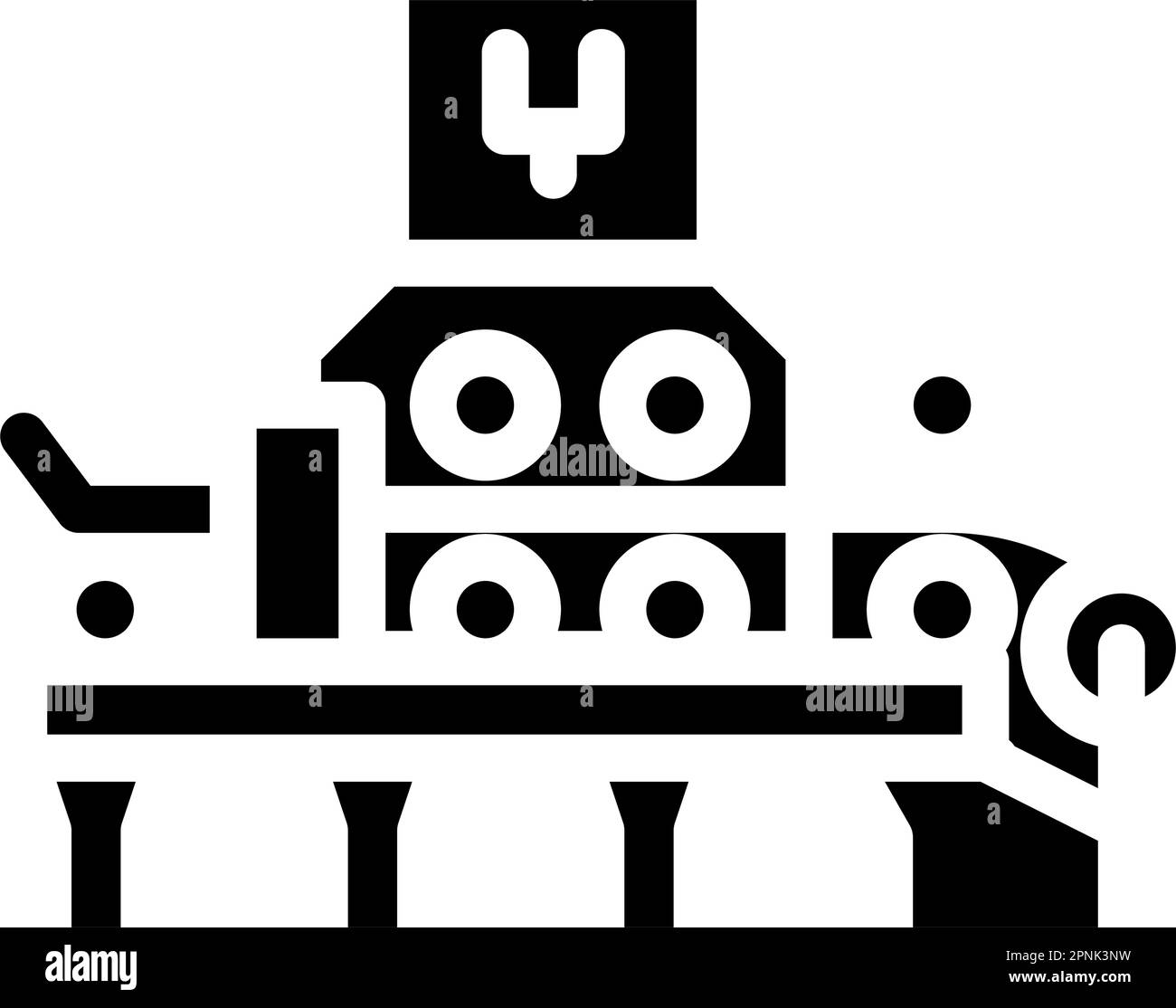 sinter plant steel production glyph icon vector illustration Stock ...