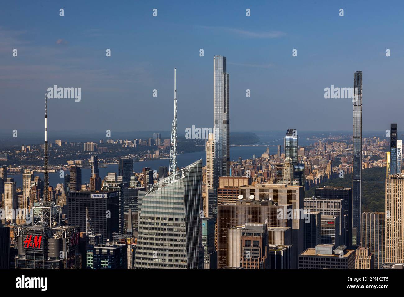 Panorama beautiful cityscape manhattan overview hi-res stock ...