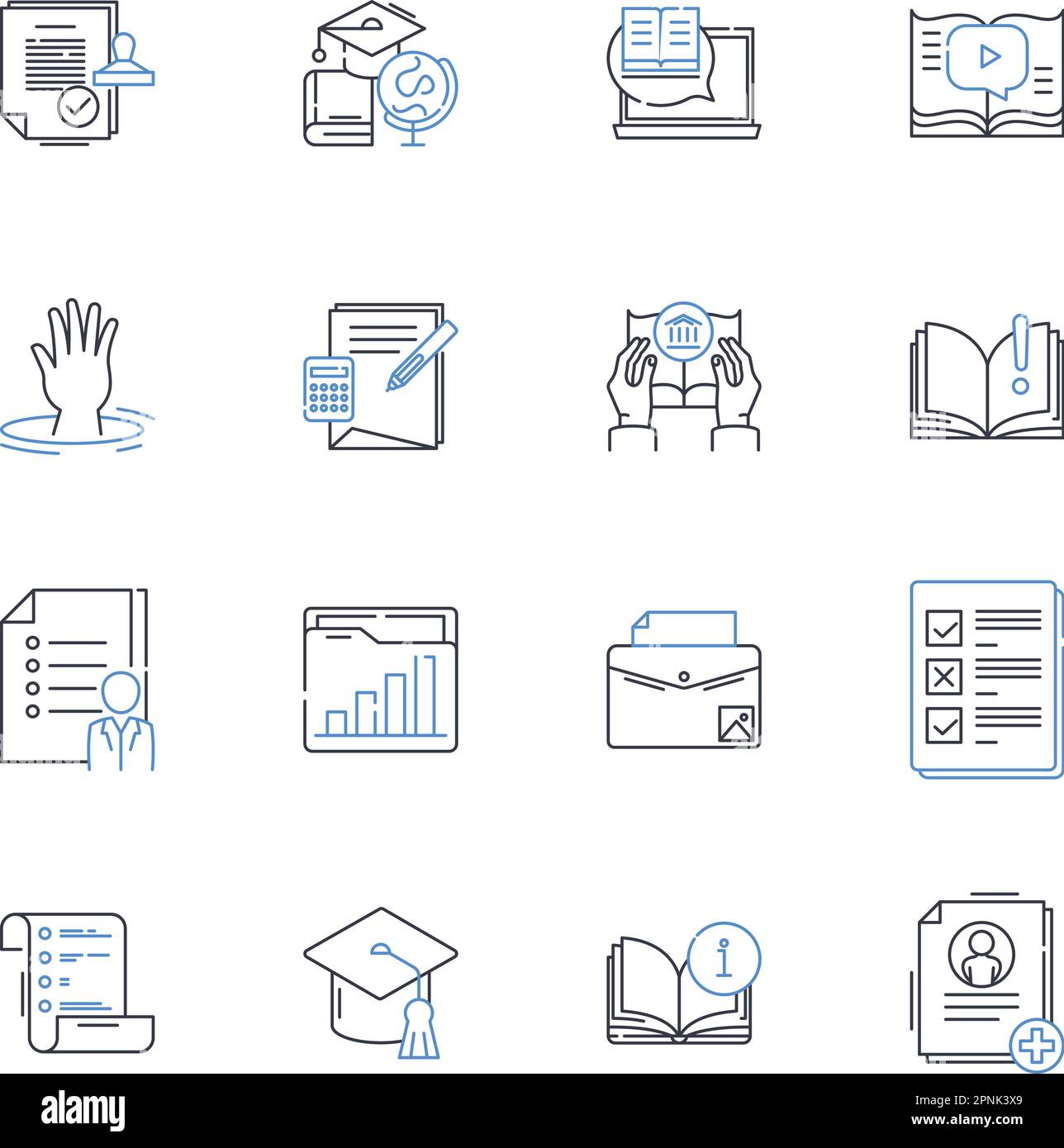virtual classes line icons collection. Digital, Online, Distance ...