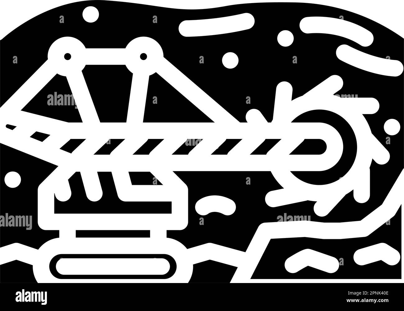Open Pit Mine Steel Production Glyph Icon Vector Illustration Stock Vector Image And Art Alamy