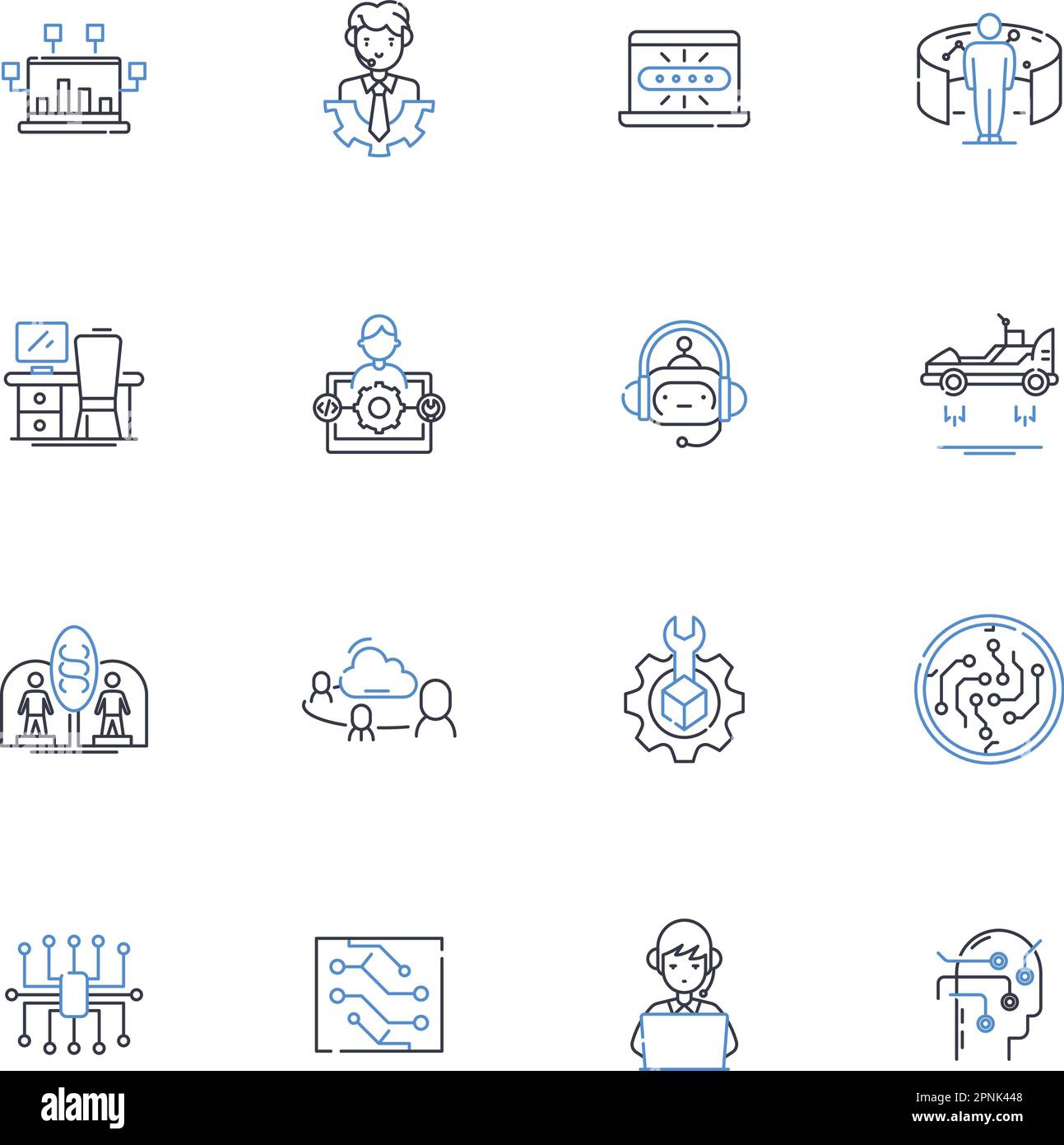 Intellectually curious line icons collection. Inquisitive ...