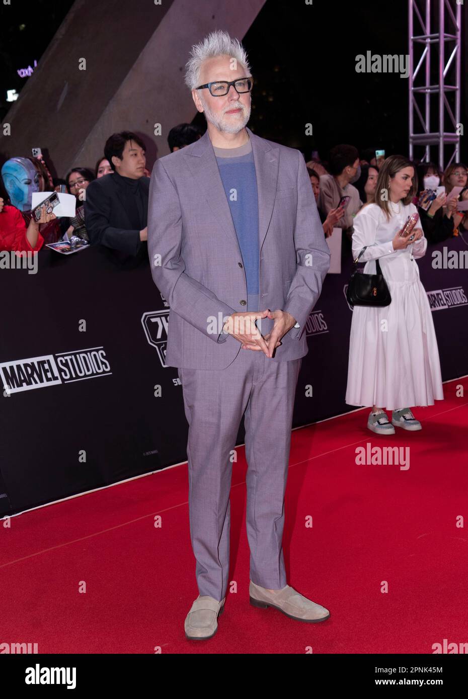 Seoul, South Korea. 19th Apr, 2023. American filmmaker James Gunn ...