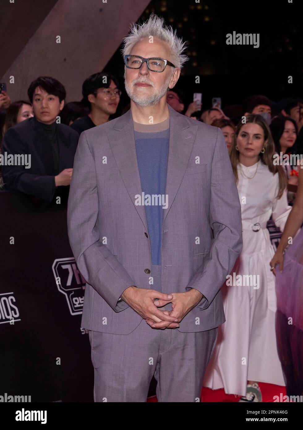 Seoul, South Korea. 19th Apr, 2023. American filmmaker James Gunn ...