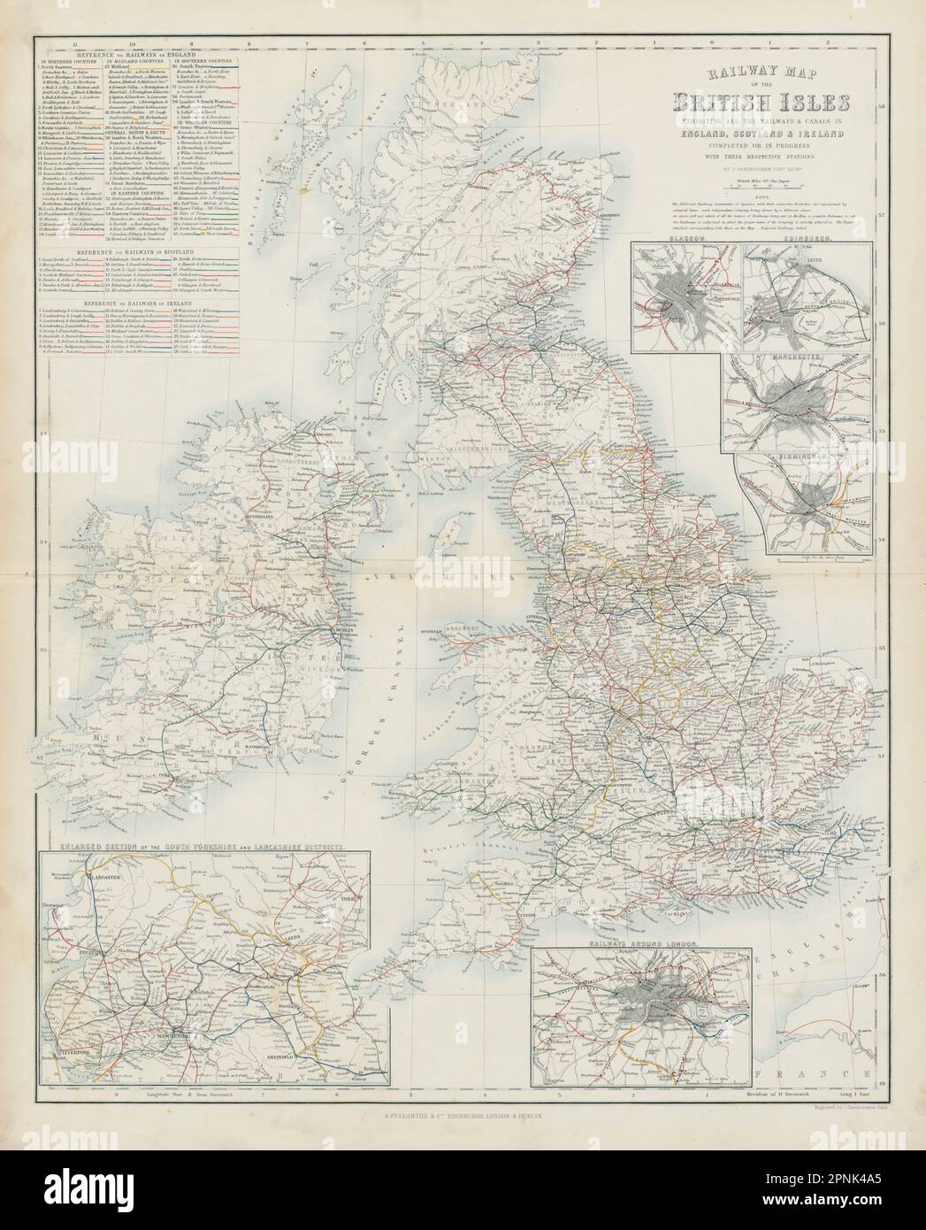 London railway map 1860 hi-res stock photography and images - Alamy